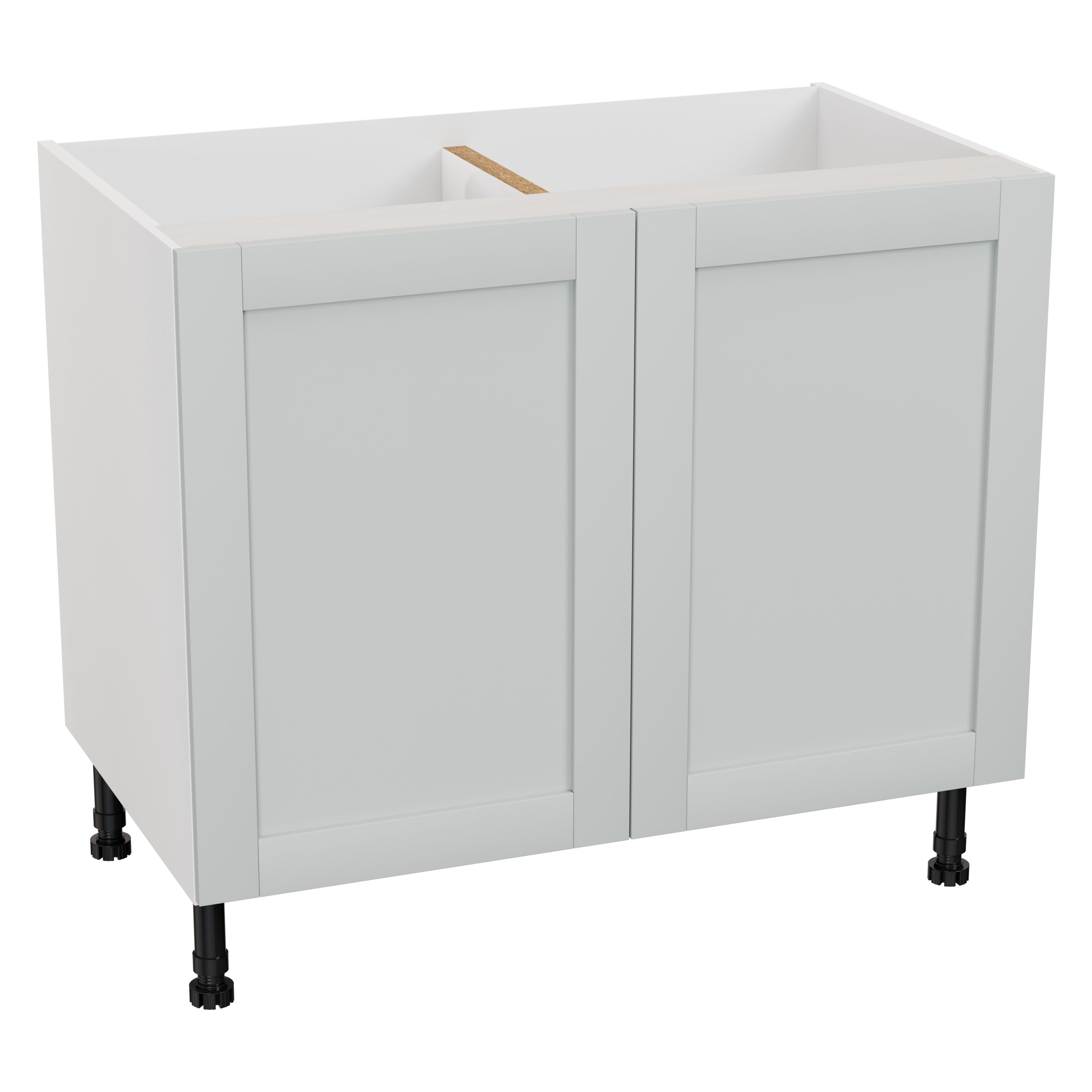 GoodHome Ashmead Matt dove grey Base Kitchen cabinet (W) 1000mm (H)720mm