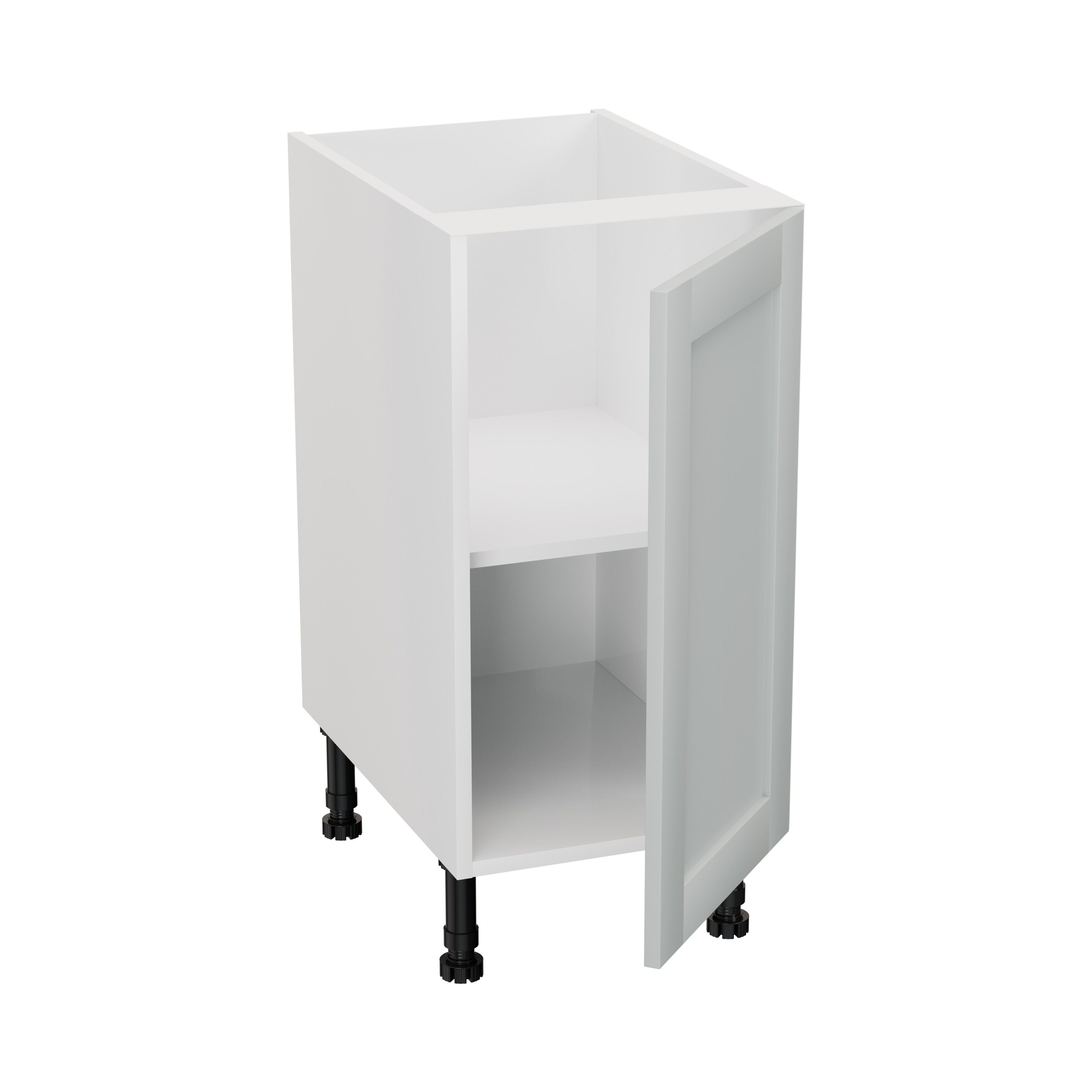 GoodHome Ashmead Matt dove grey Base Kitchen cabinet (W) 400mm (H)720mm