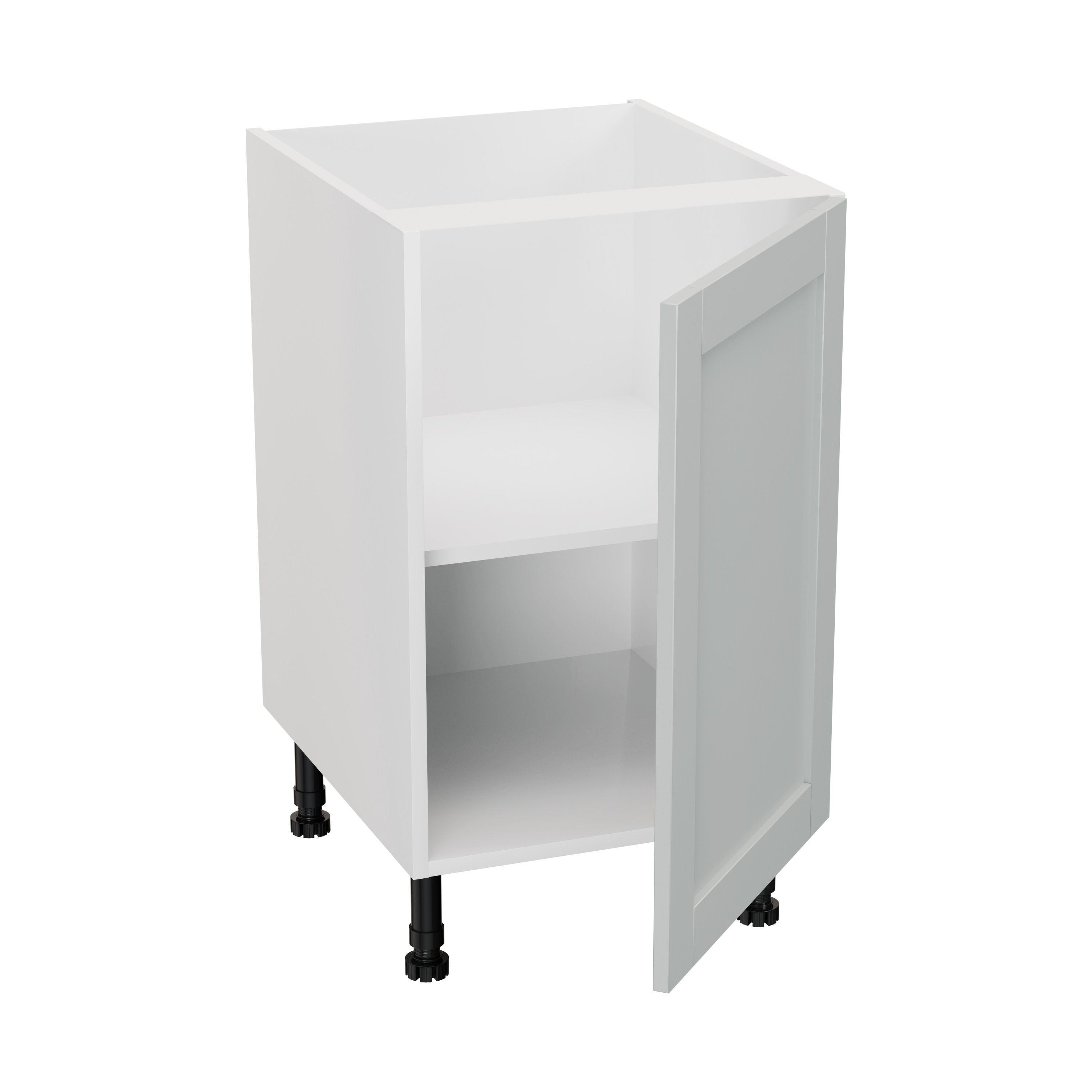 GoodHome Ashmead Matt dove grey Base Kitchen cabinet (W) 500mm (H)720mm