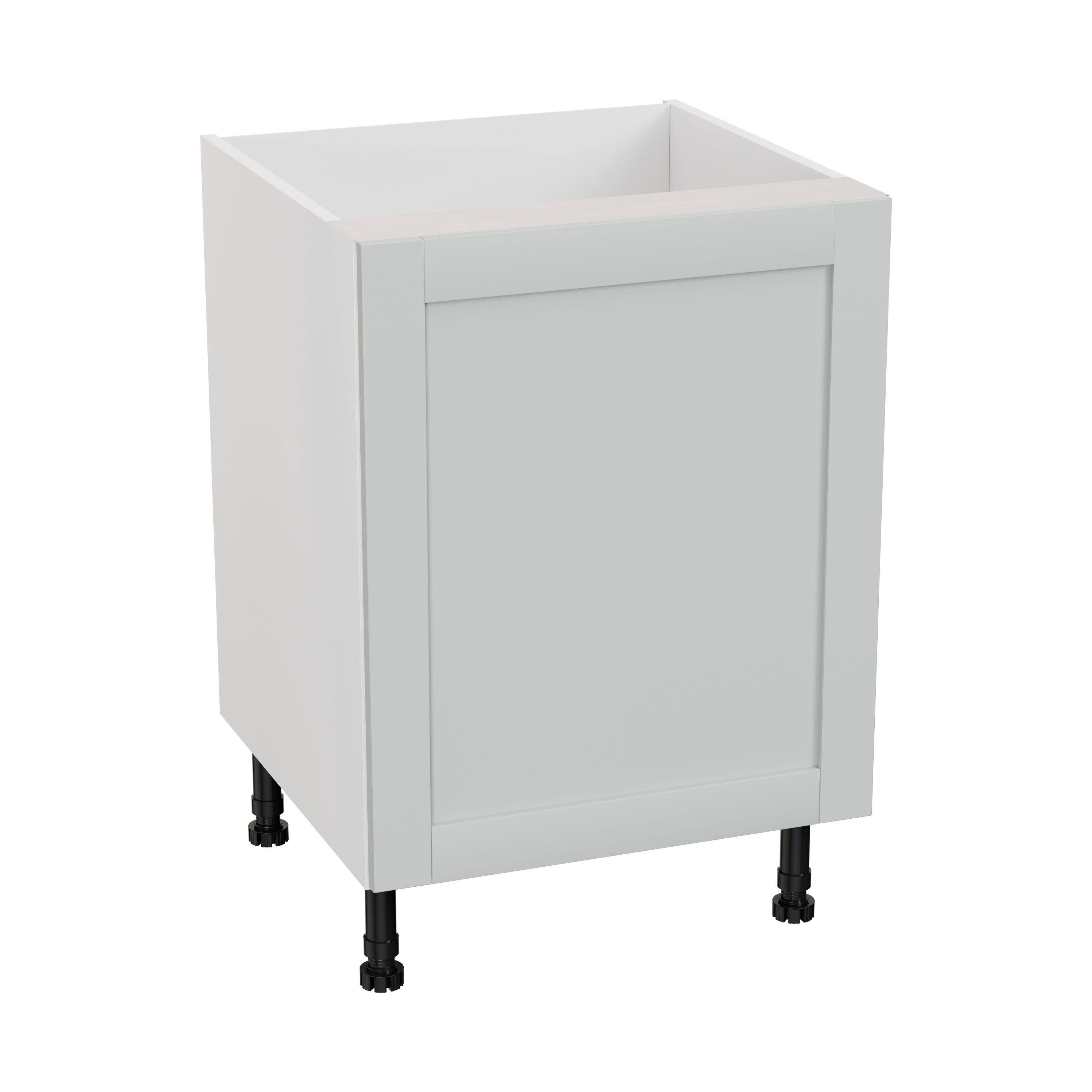 GoodHome Ashmead Matt dove grey Base Kitchen cabinet (W) 600mm (H)720mm