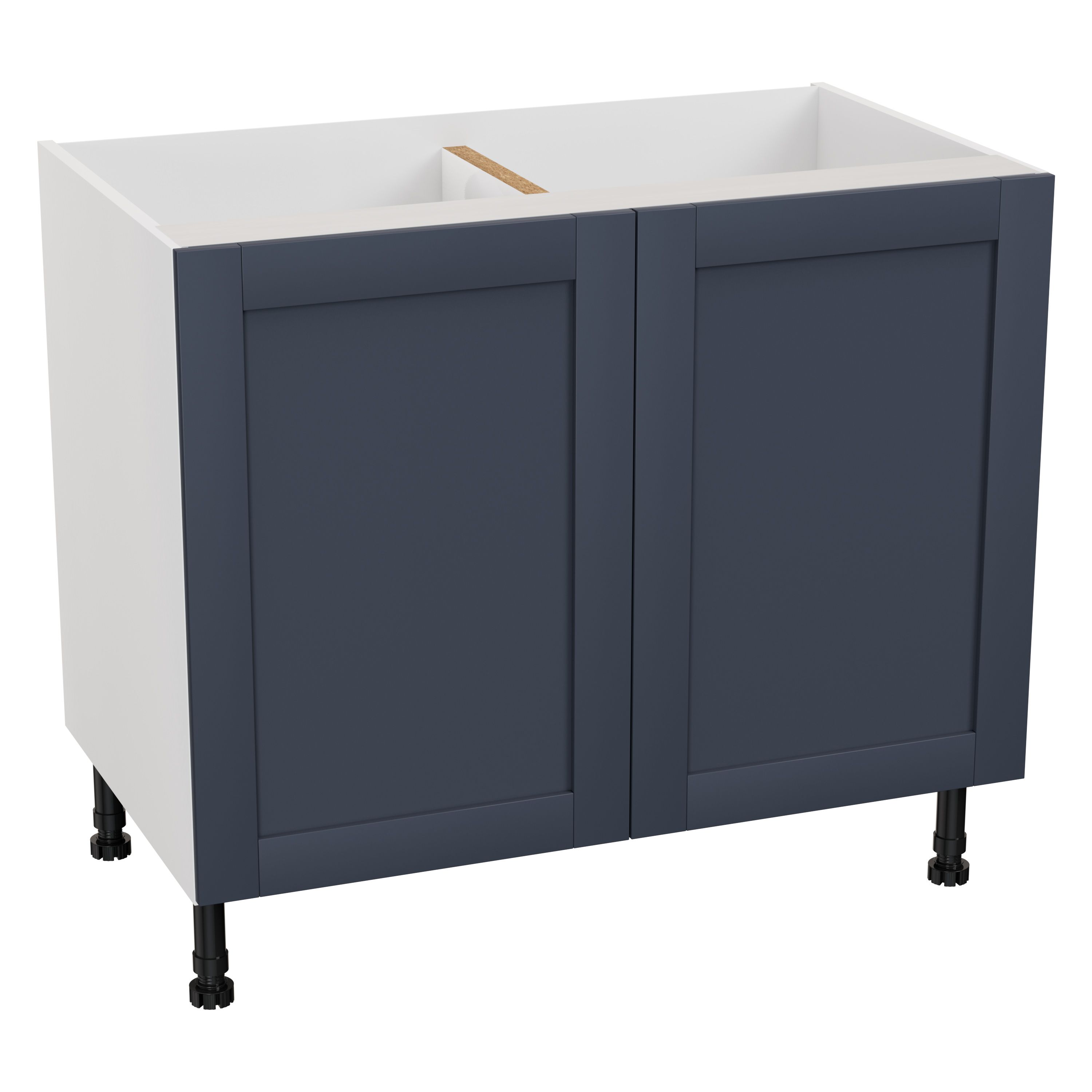 GoodHome Ashmead Matt midnight blue Base Kitchen cabinet (W) 1000mm (H ...