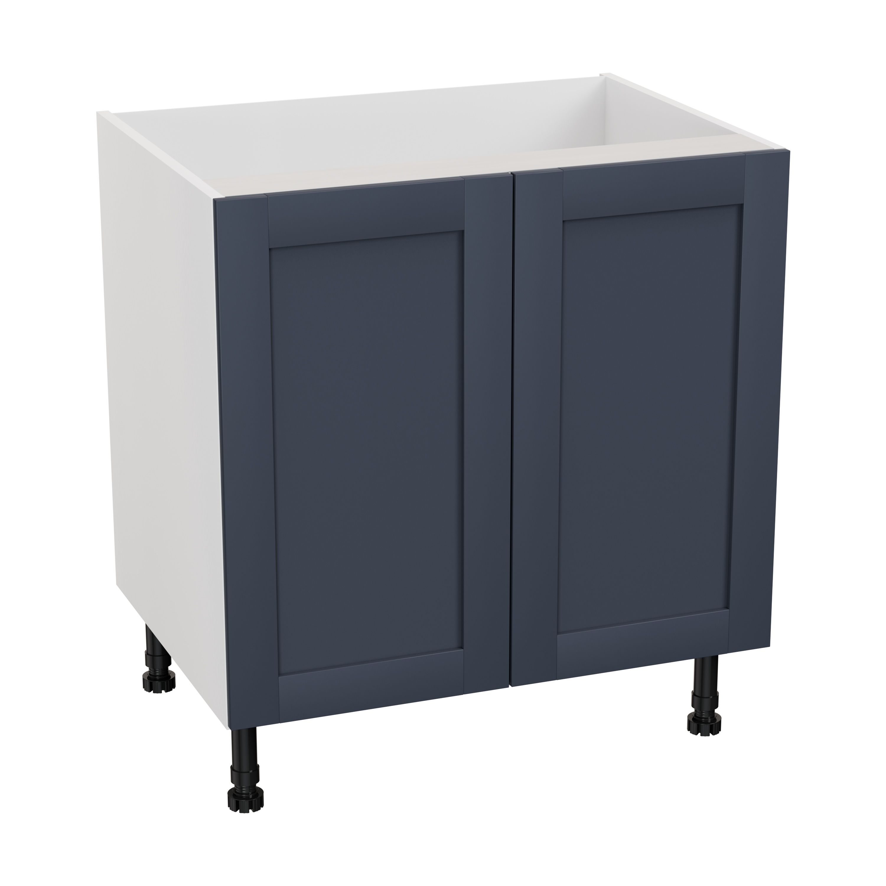 GoodHome Ashmead Matt midnight blue Base Kitchen cabinet (W) 800mm (H)720mm