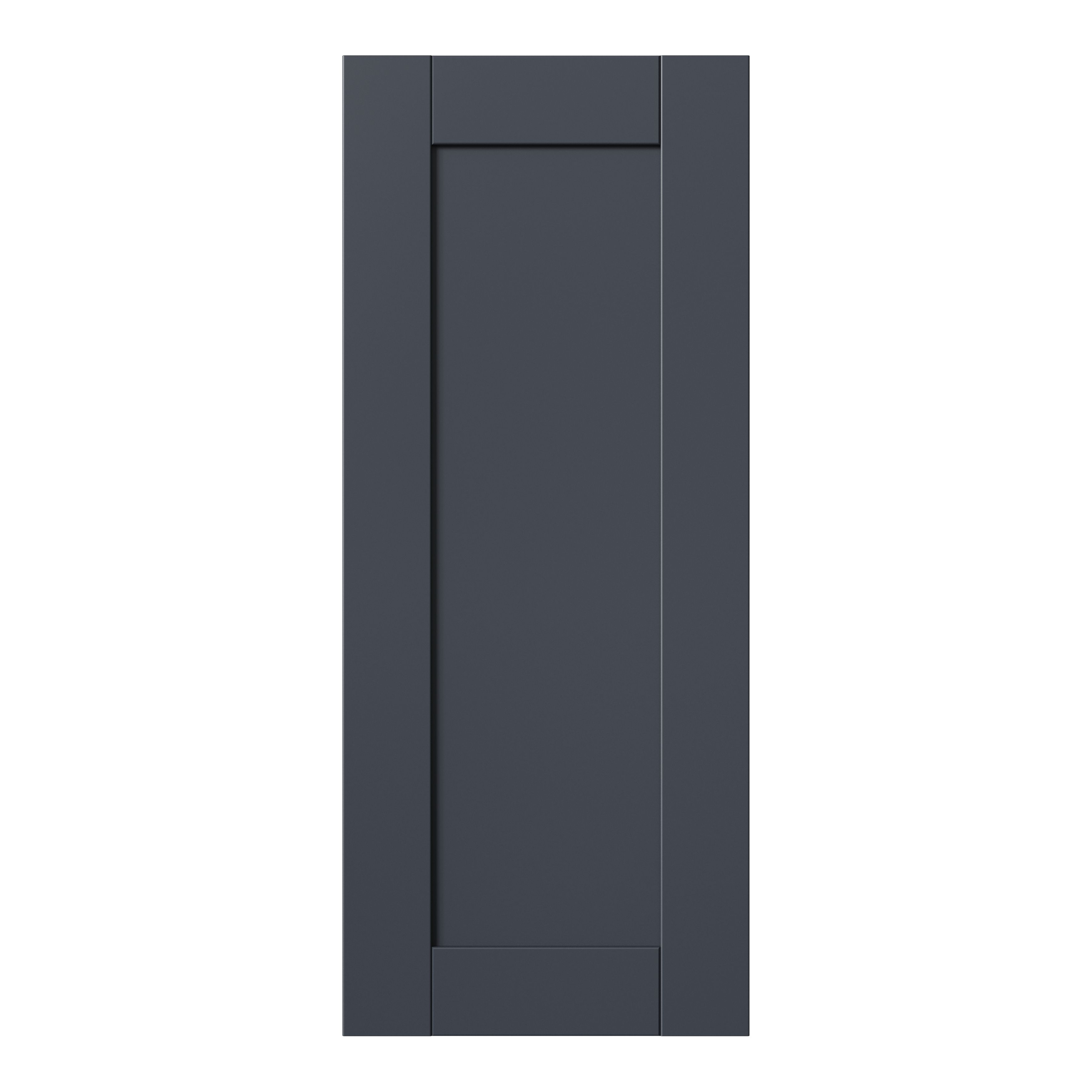 GoodHome Ashmead Matt midnight blue Shaker Highline Cabinet door (W ...