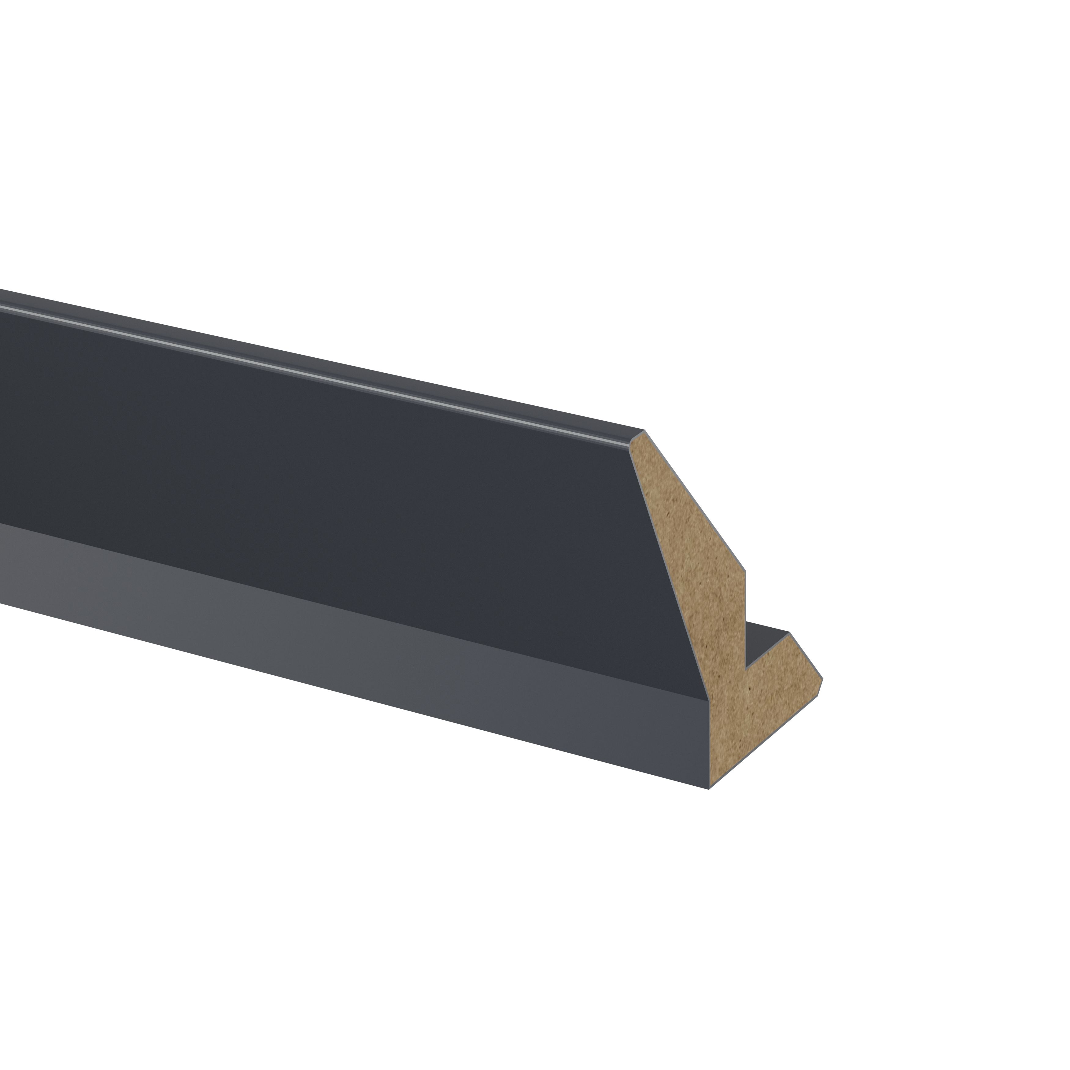 GoodHome Ashmead Matt midnight blue Smooth Cornice, (L)2400mm (H)75mm