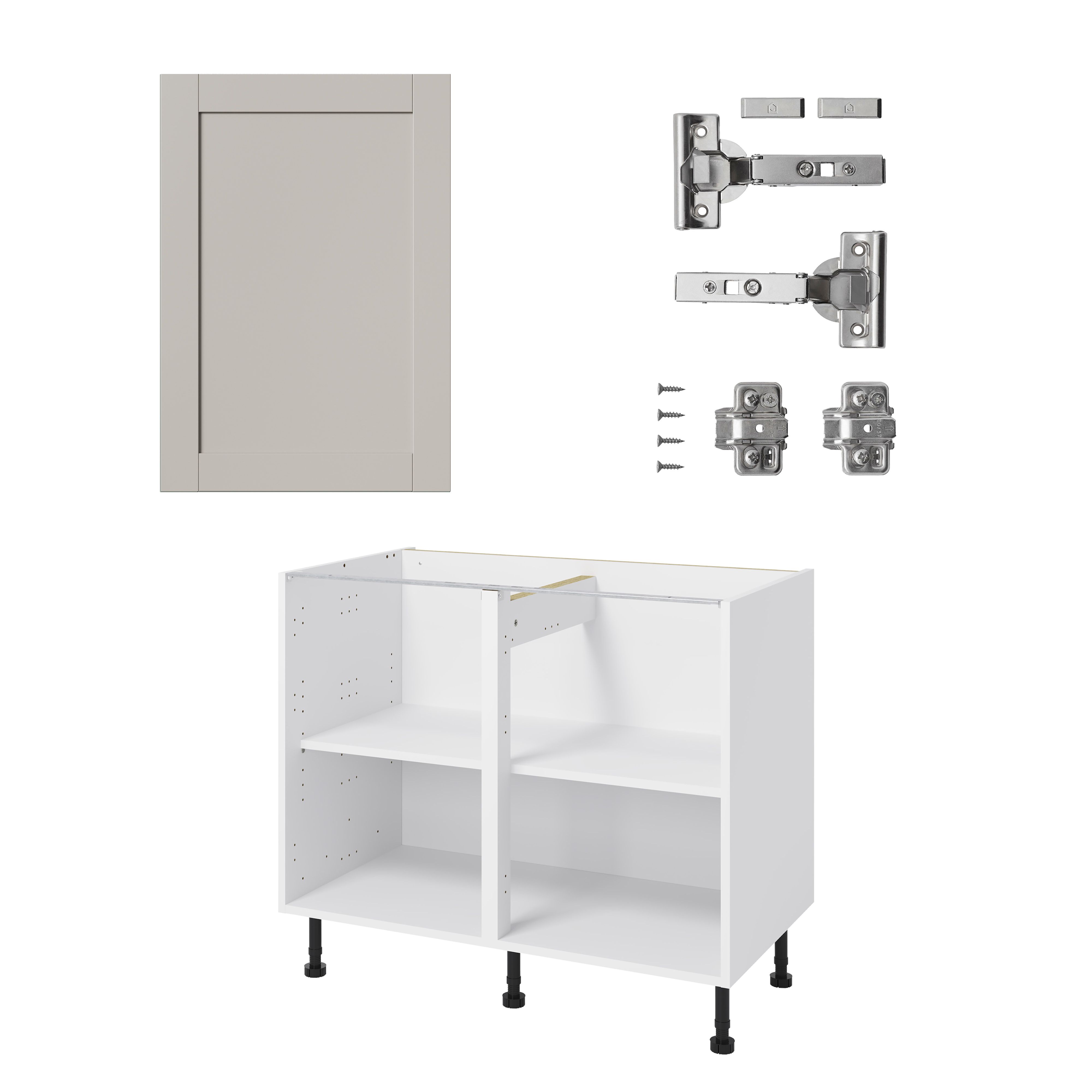GoodHome Ashmead Matt pebble Base Kitchen cabinet (W) 1000mm (H)720mm