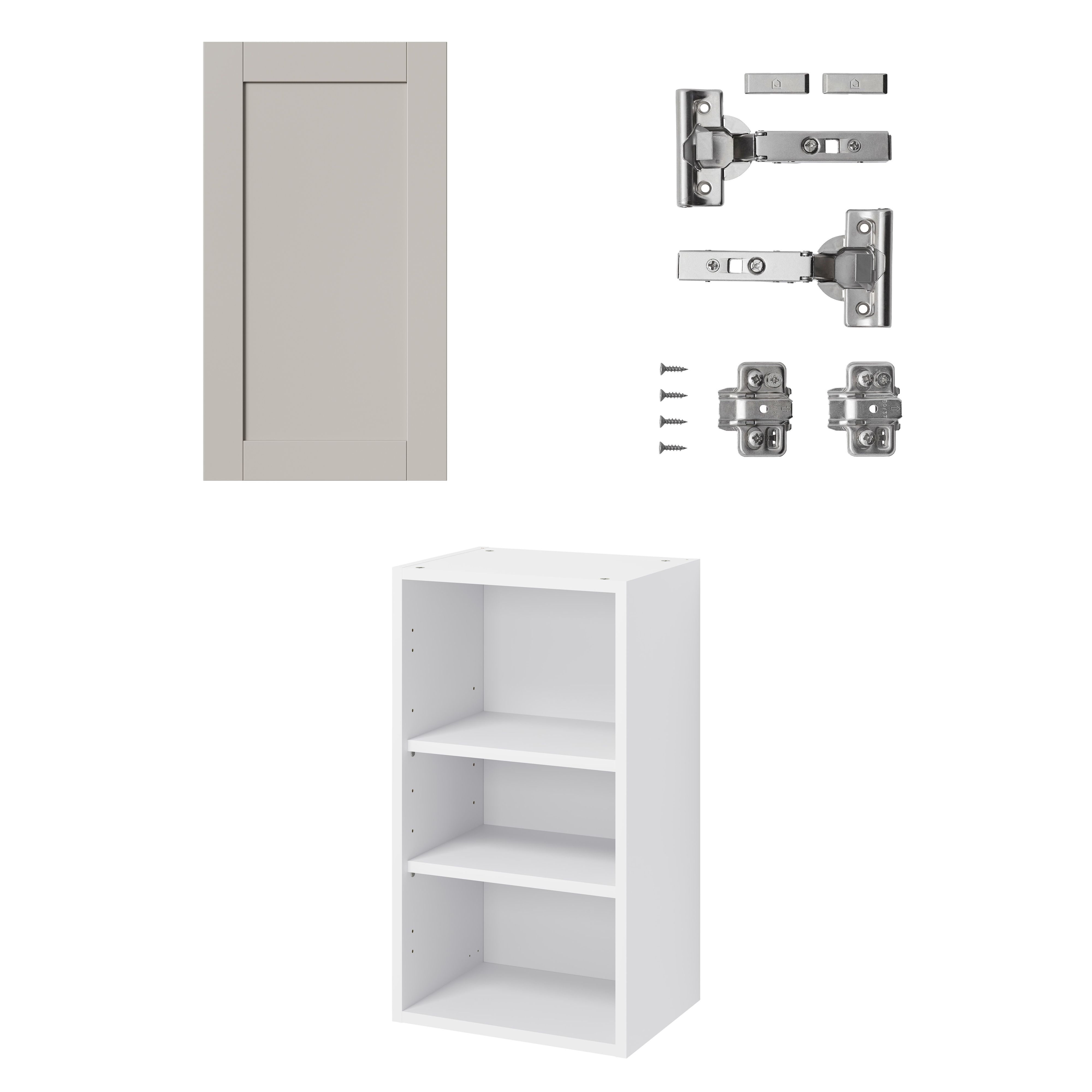 GoodHome Ashmead Matt pebble Wall Kitchen cabinet (W) 1000mm (H)720mm