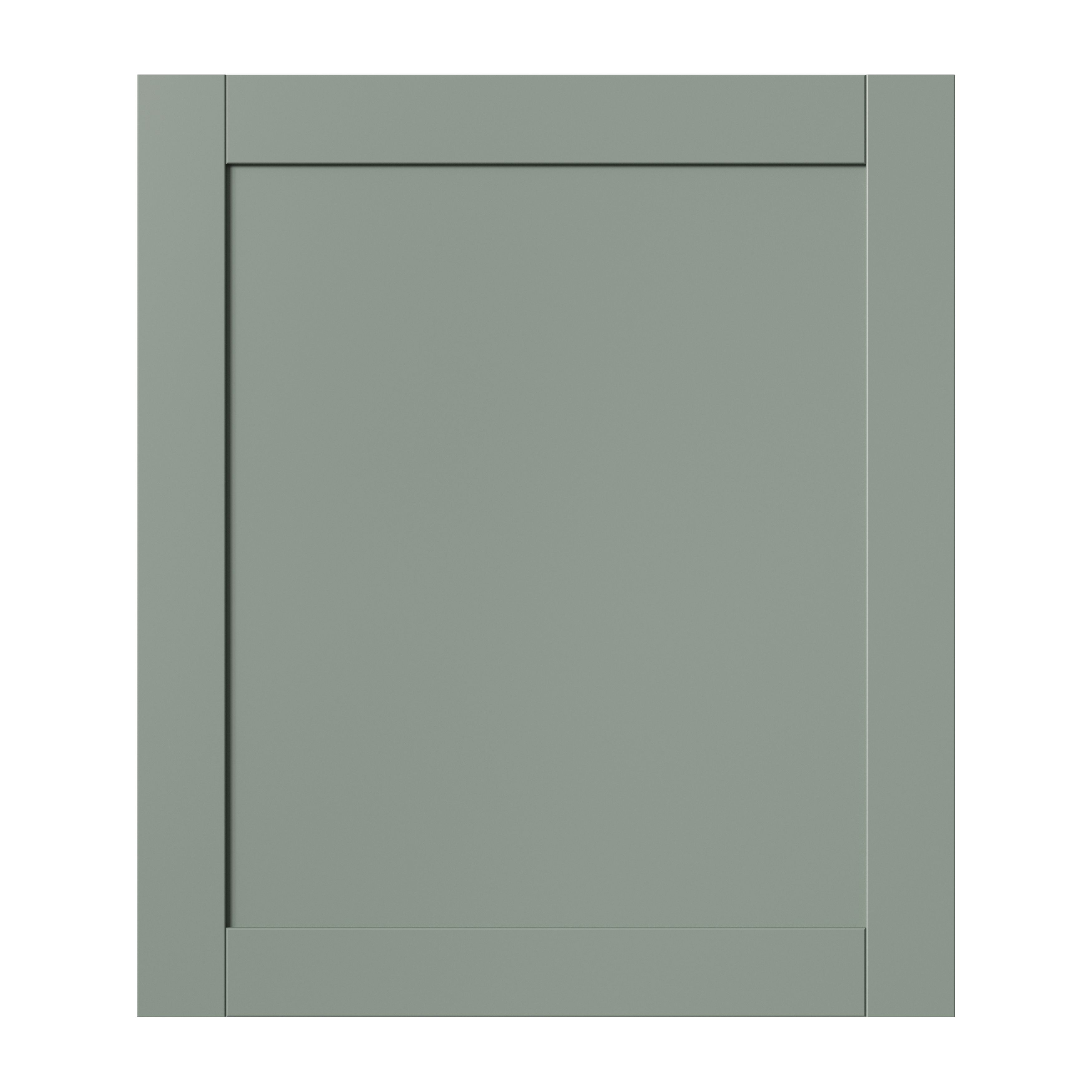 GoodHome Ashmead Matt reed green Appliance Cabinet door (W)600mm (H ...