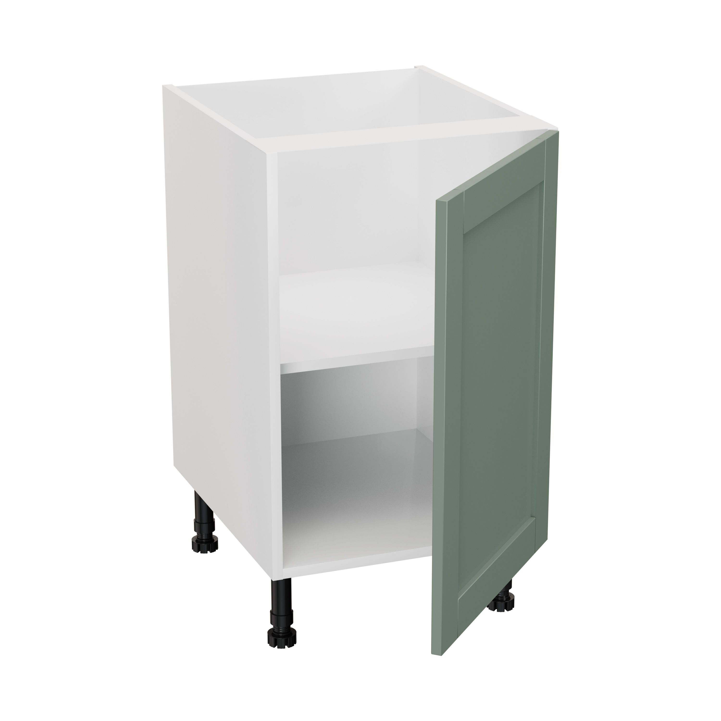 GoodHome Ashmead Matt reed green Base Kitchen cabinet (W) 500mm (H)720mm