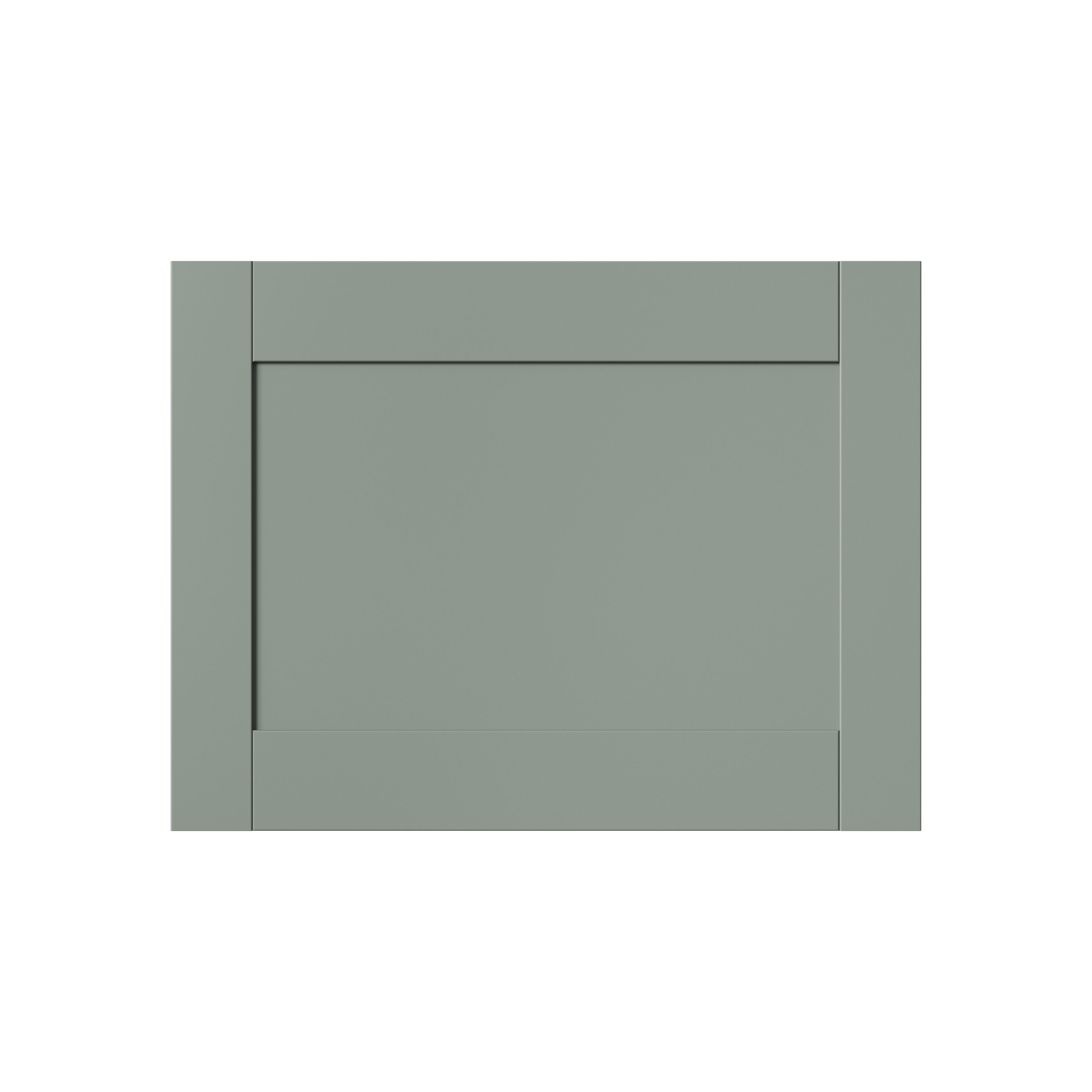 GoodHome Ashmead Matt reed green Shaker Appliance Cabinet door (W)600mm ...