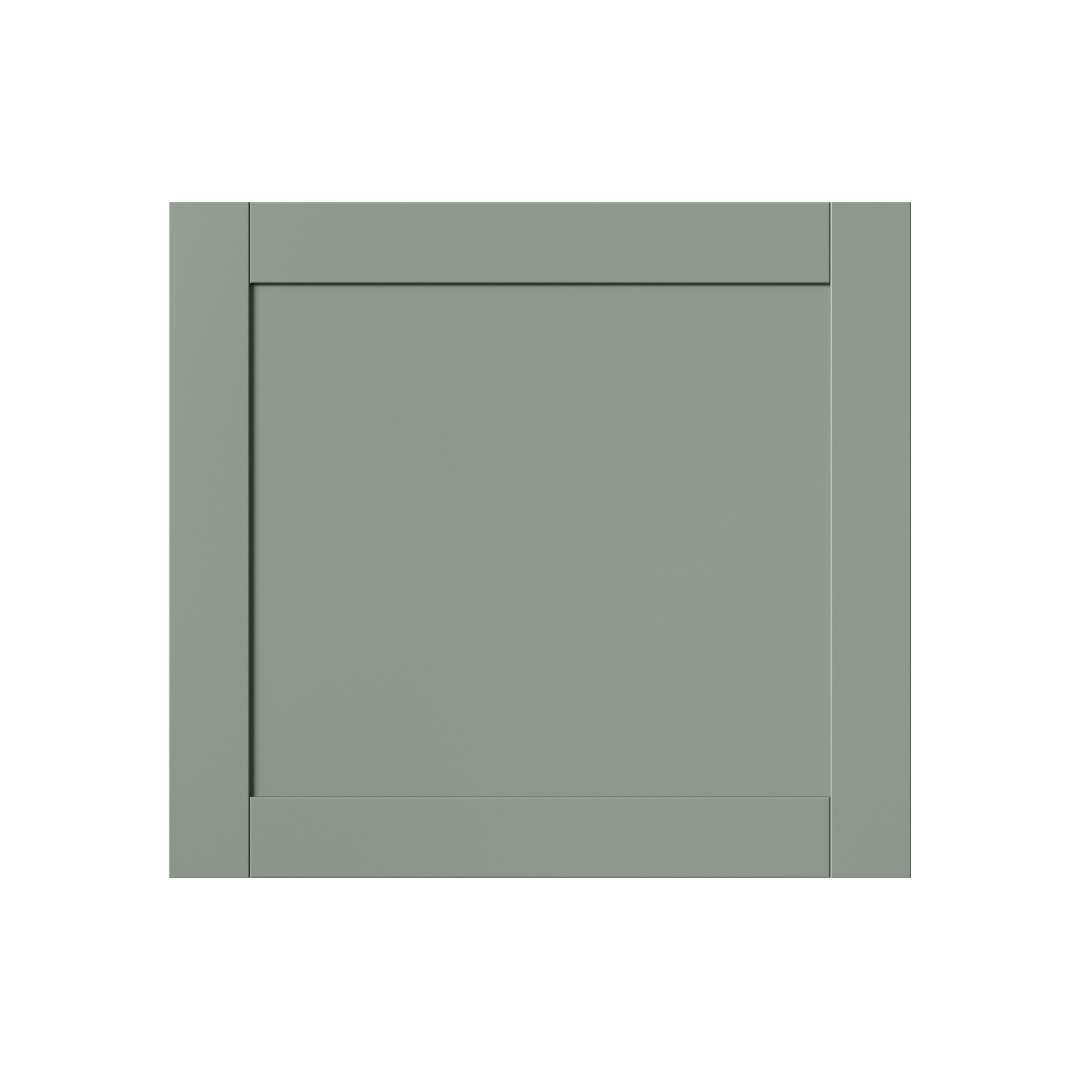 GoodHome Ashmead Matt reed green Shaker Appliance Cabinet door (W)600mm ...