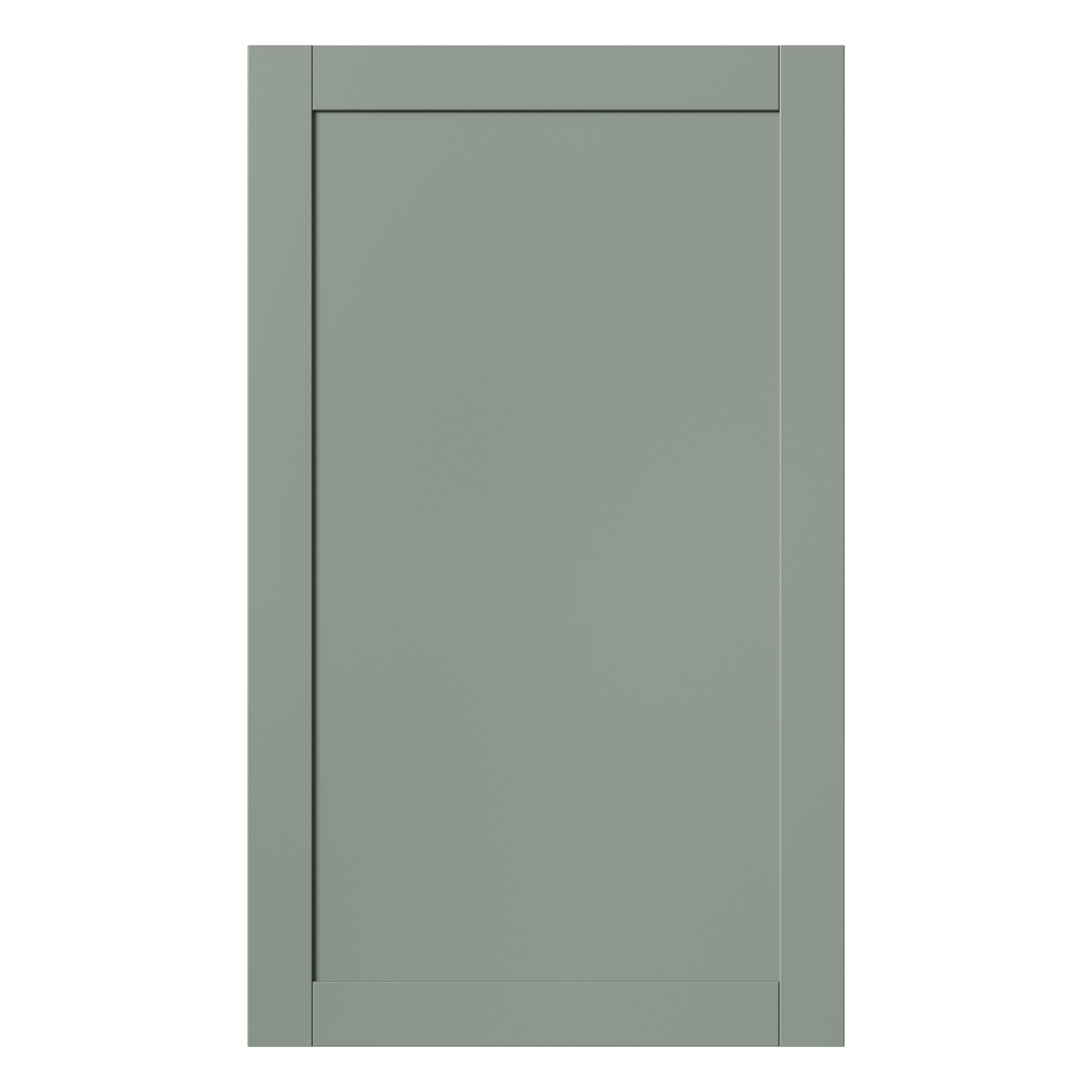 GoodHome Ashmead Matt reed green Shaker Larder Cabinet door (W)600mm (H ...