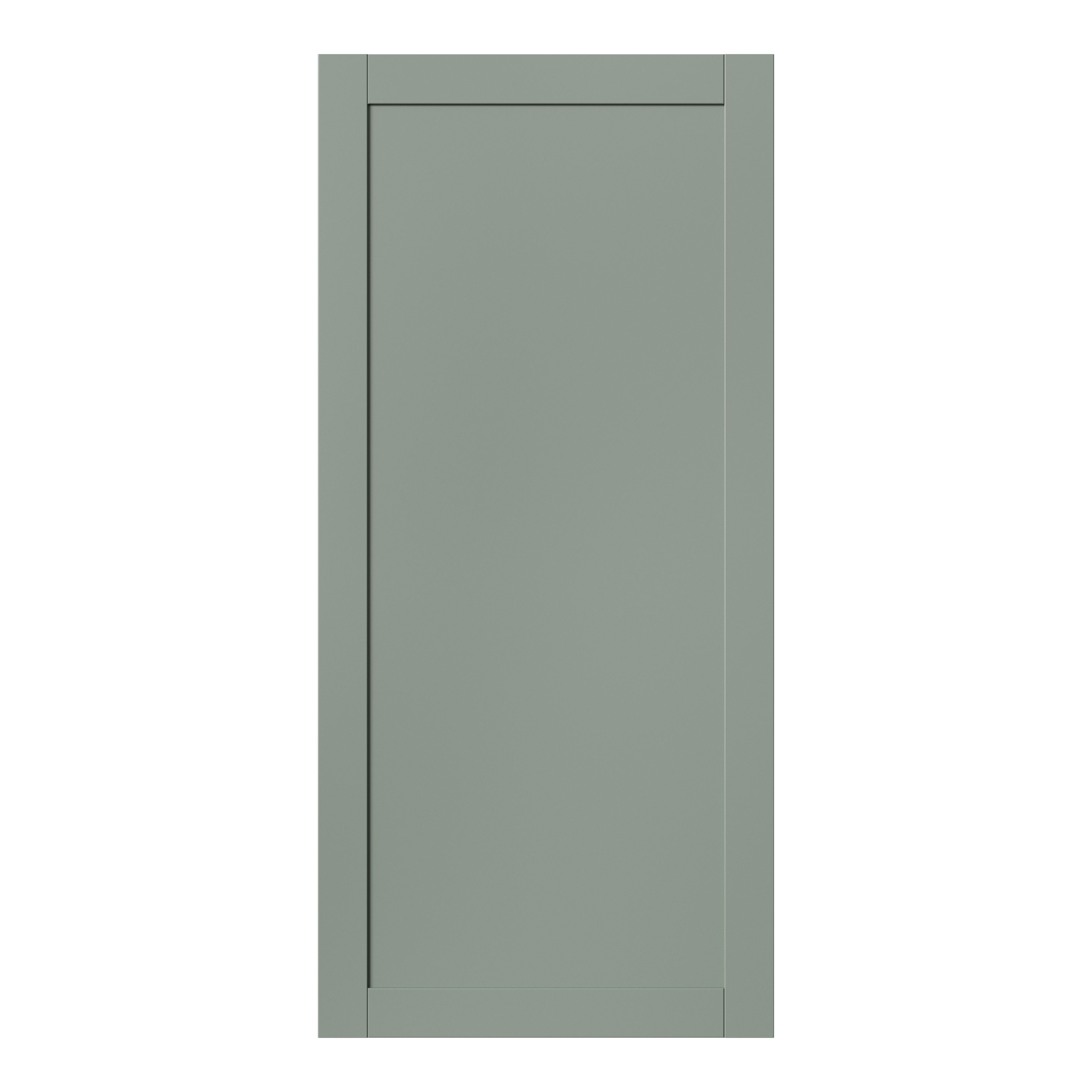 GoodHome Ashmead Matt reed green Shaker Larder Cabinet door (W)600mm (H ...