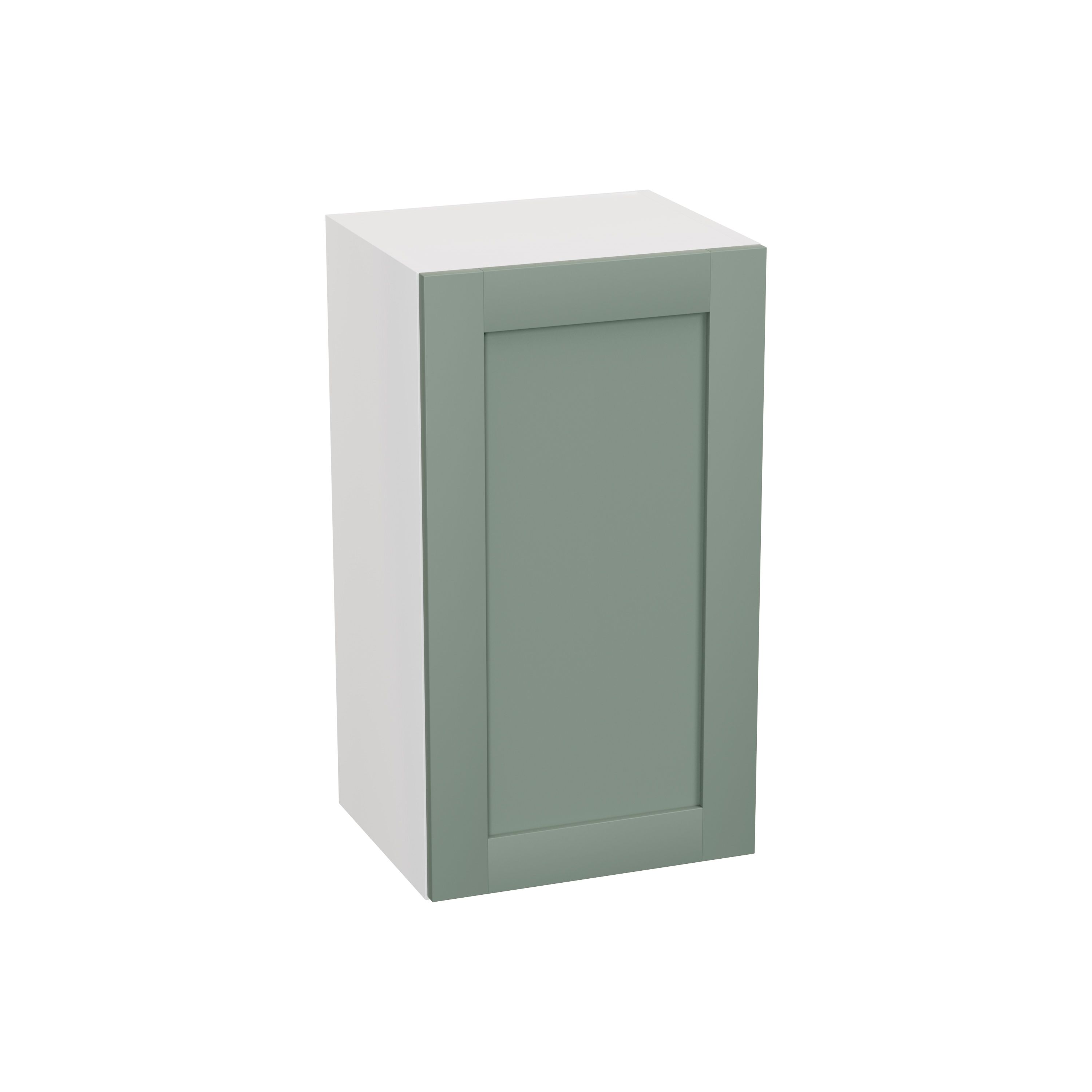 GoodHome Ashmead Matt reed green Wall Kitchen cabinet (W) 400mm (H)720mm