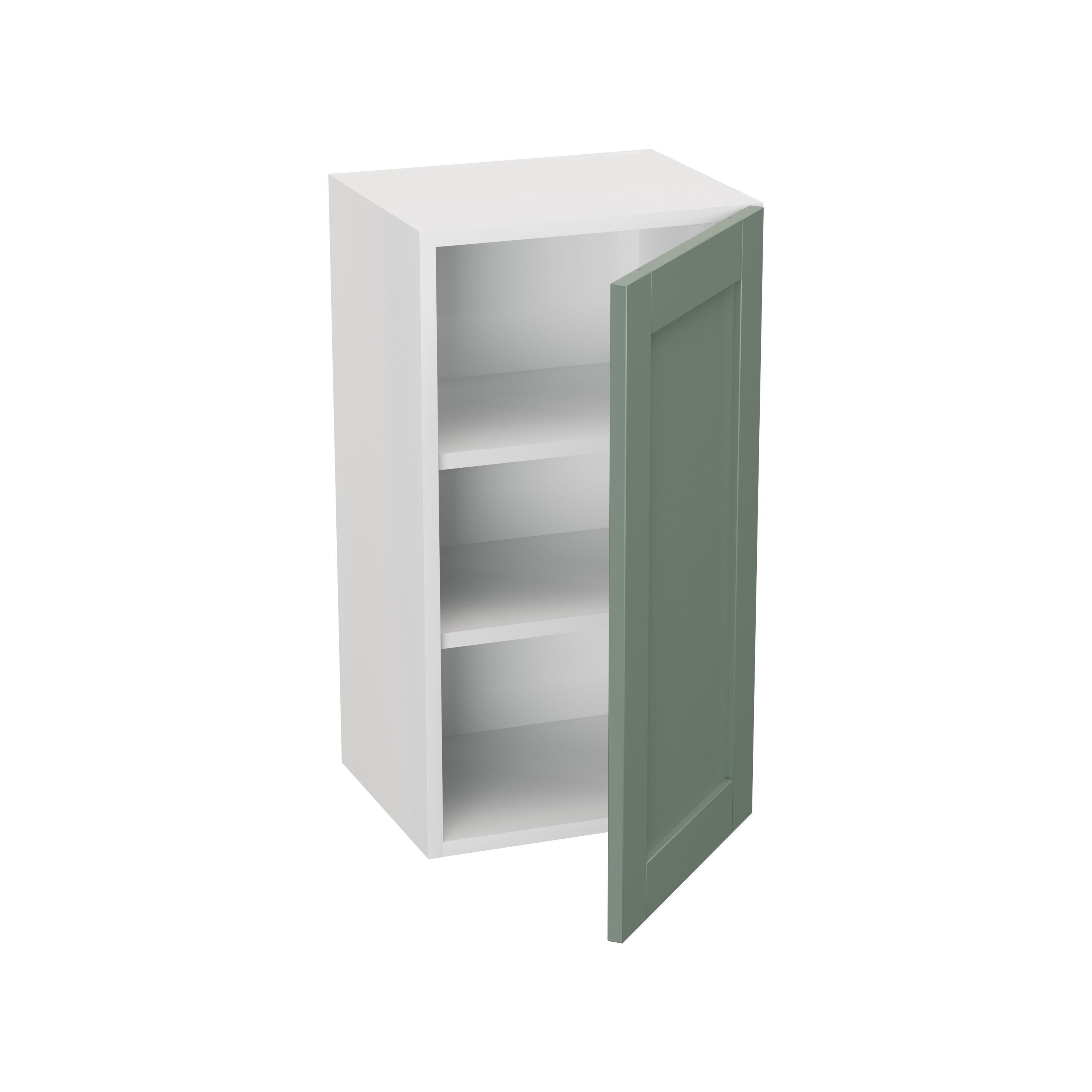 GoodHome Ashmead Matt reed green Wall Kitchen cabinet (W) 400mm (H)720mm