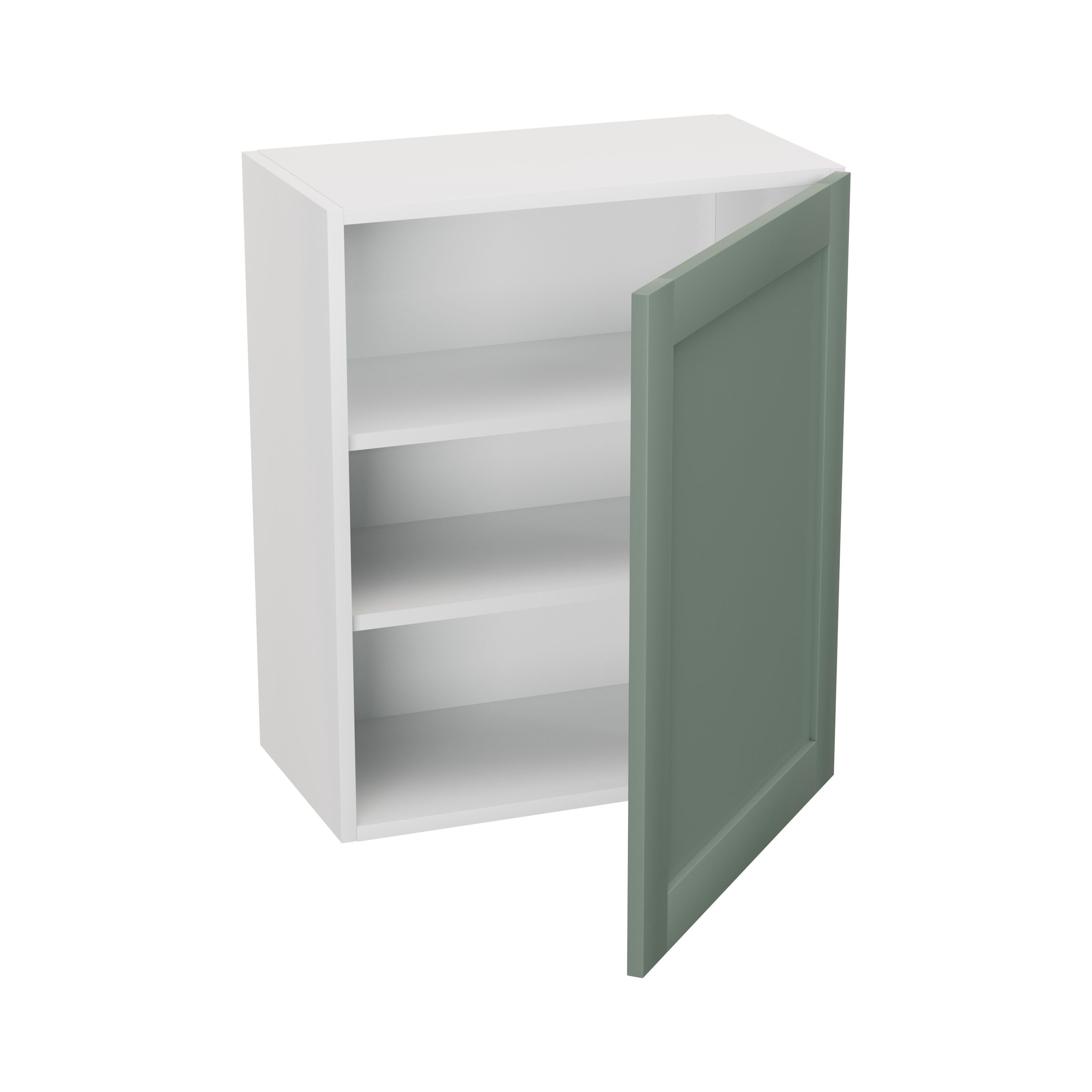 GoodHome Ashmead Matt reed green Wall Kitchen cabinet (W) 600mm (H)720mm
