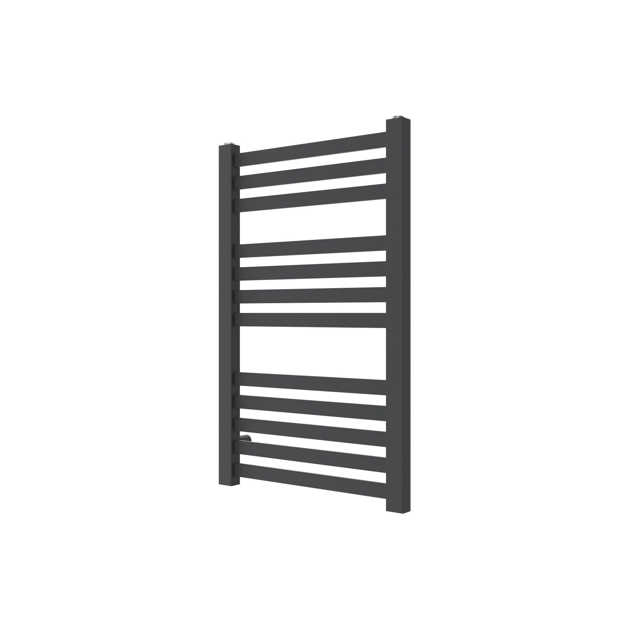 GoodHome Aspley Anthracite 1136BTU Vertical Towel radiator (W)480mm x ...