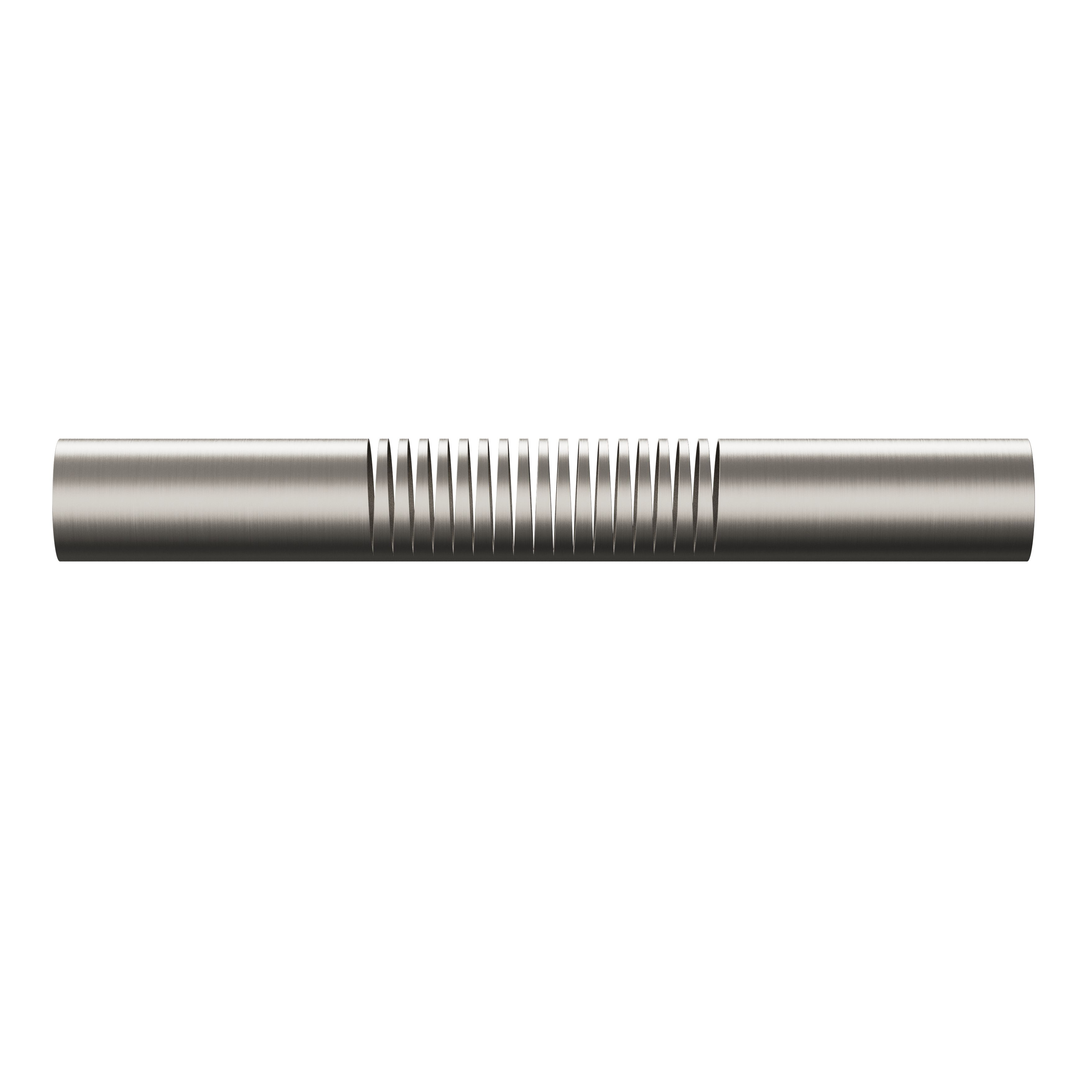 GoodHome Athens Brushed Satin Grey Nickel effect Metal Clip Bay bend ...