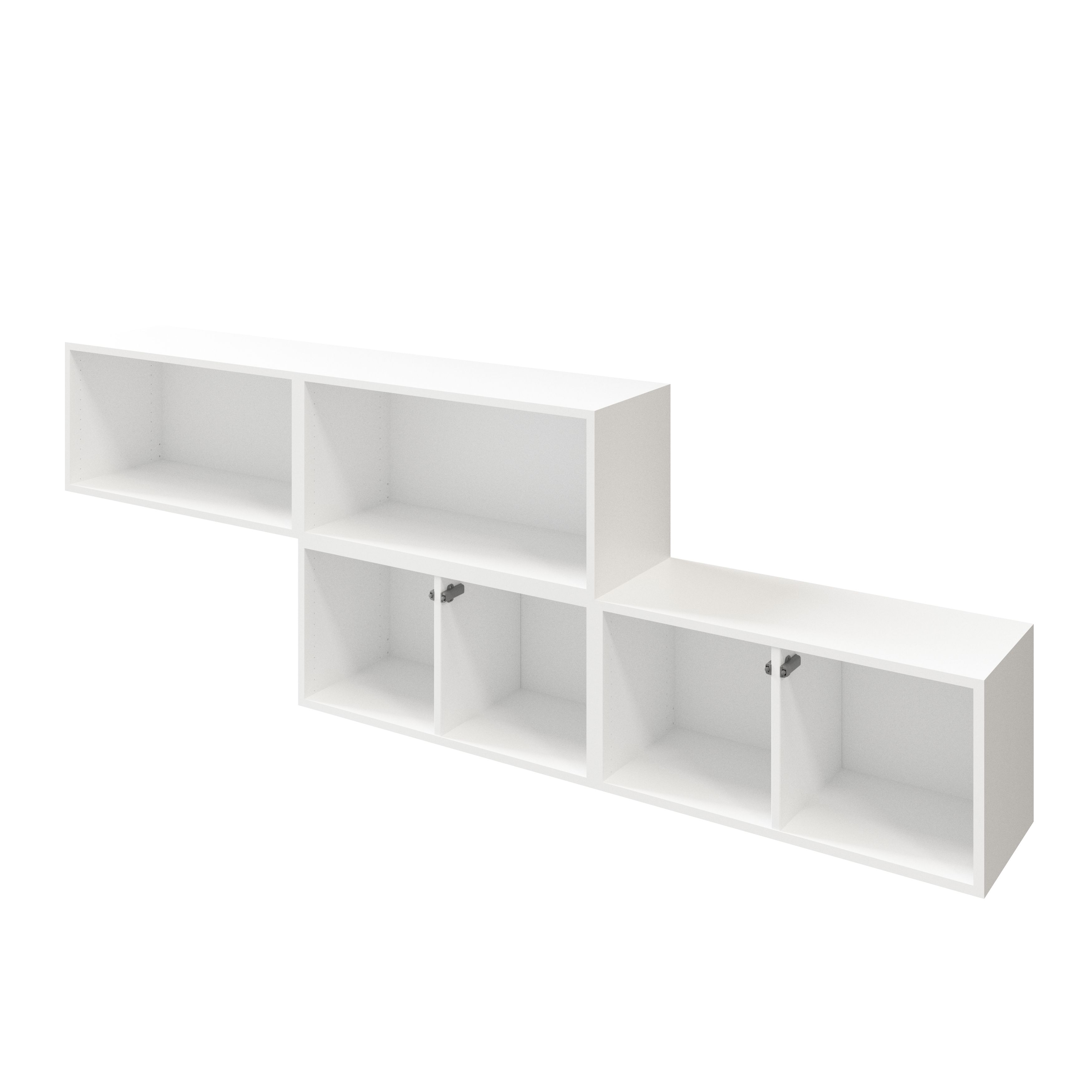 GoodHome Atomia Freestanding Gloss anthracite & white Wall storage kit