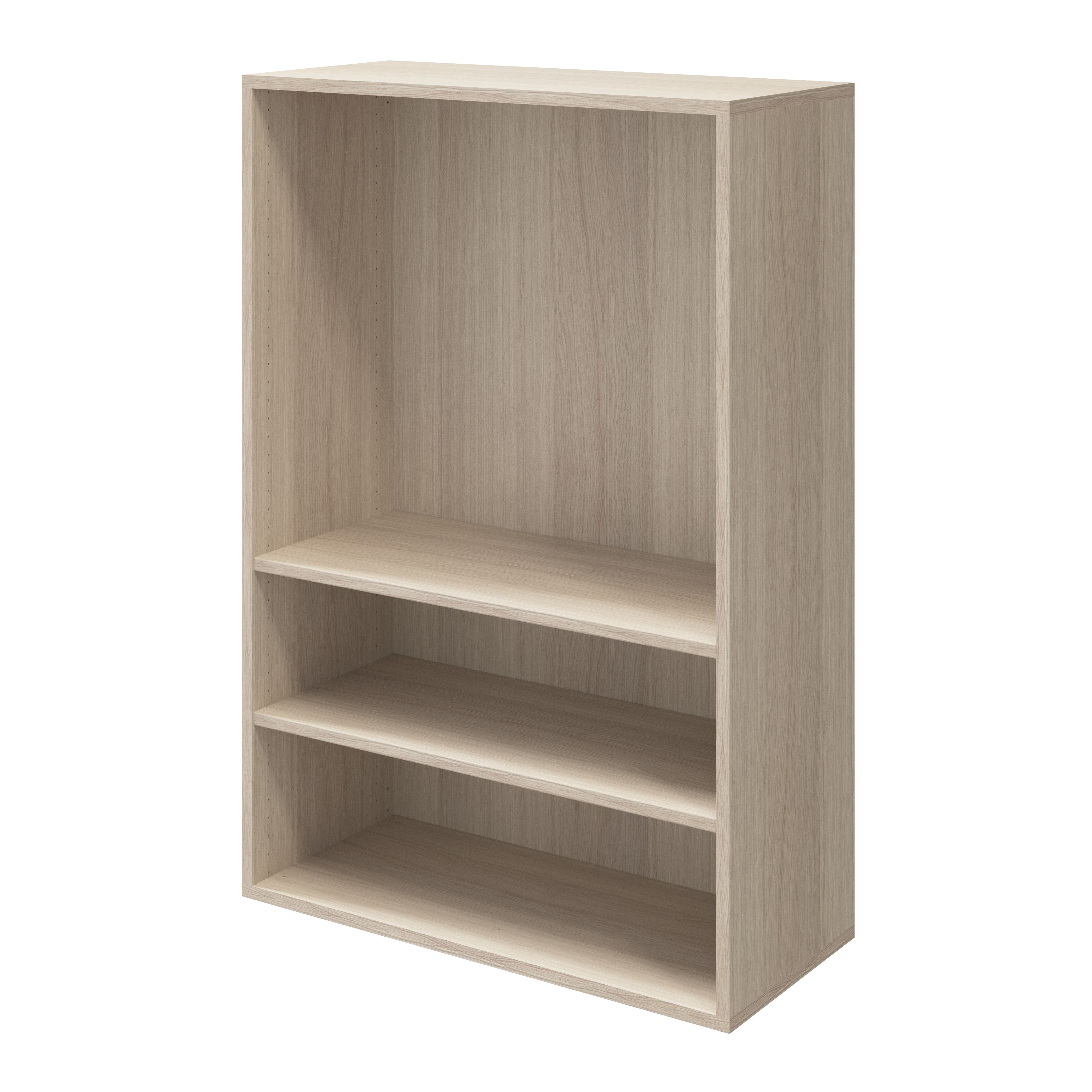 GoodHome Atomia Freestanding Gloss white oak effect Office & living storage