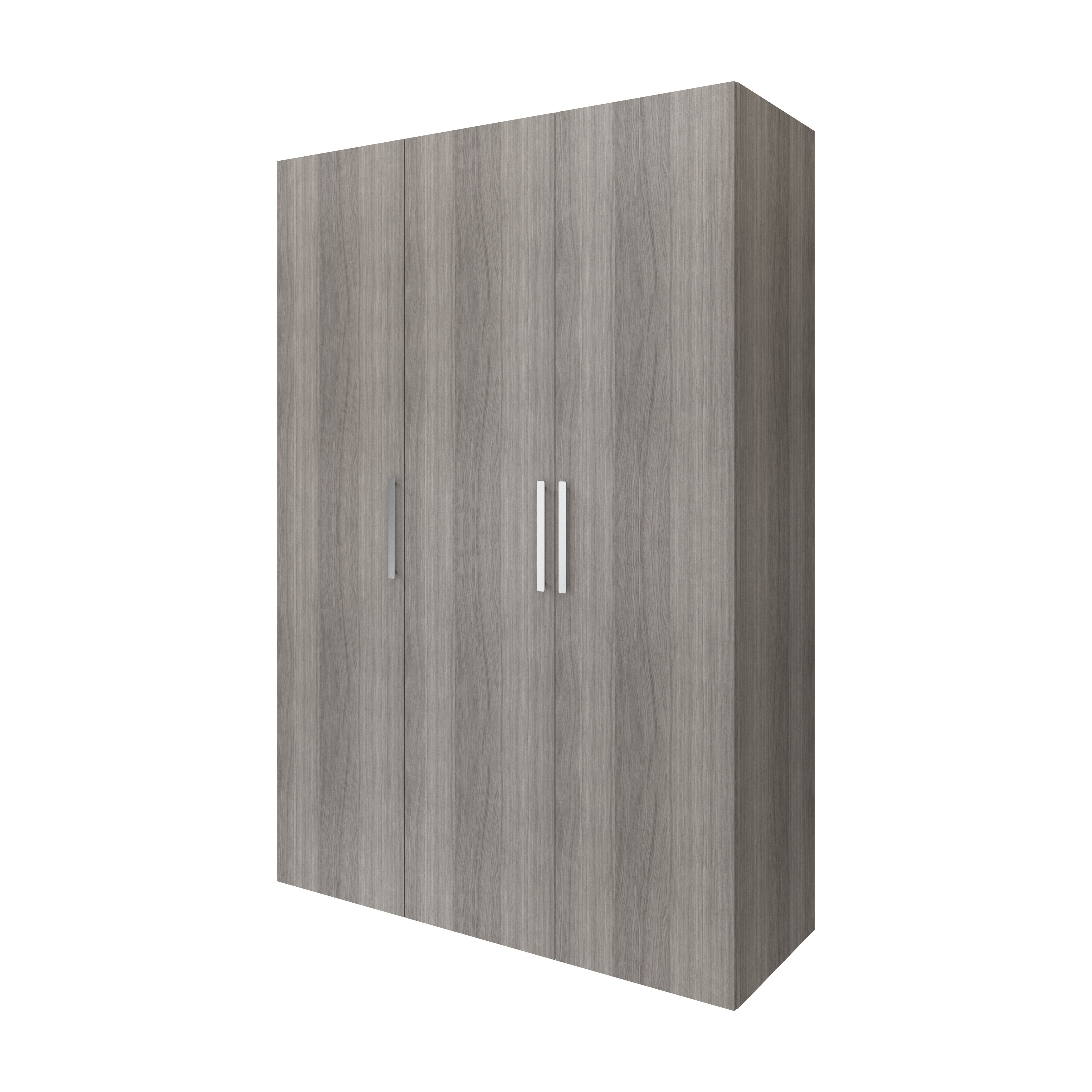 GoodHome Atomia Freestanding Matt grey oak effect Chipboard Wardrobe (H ...