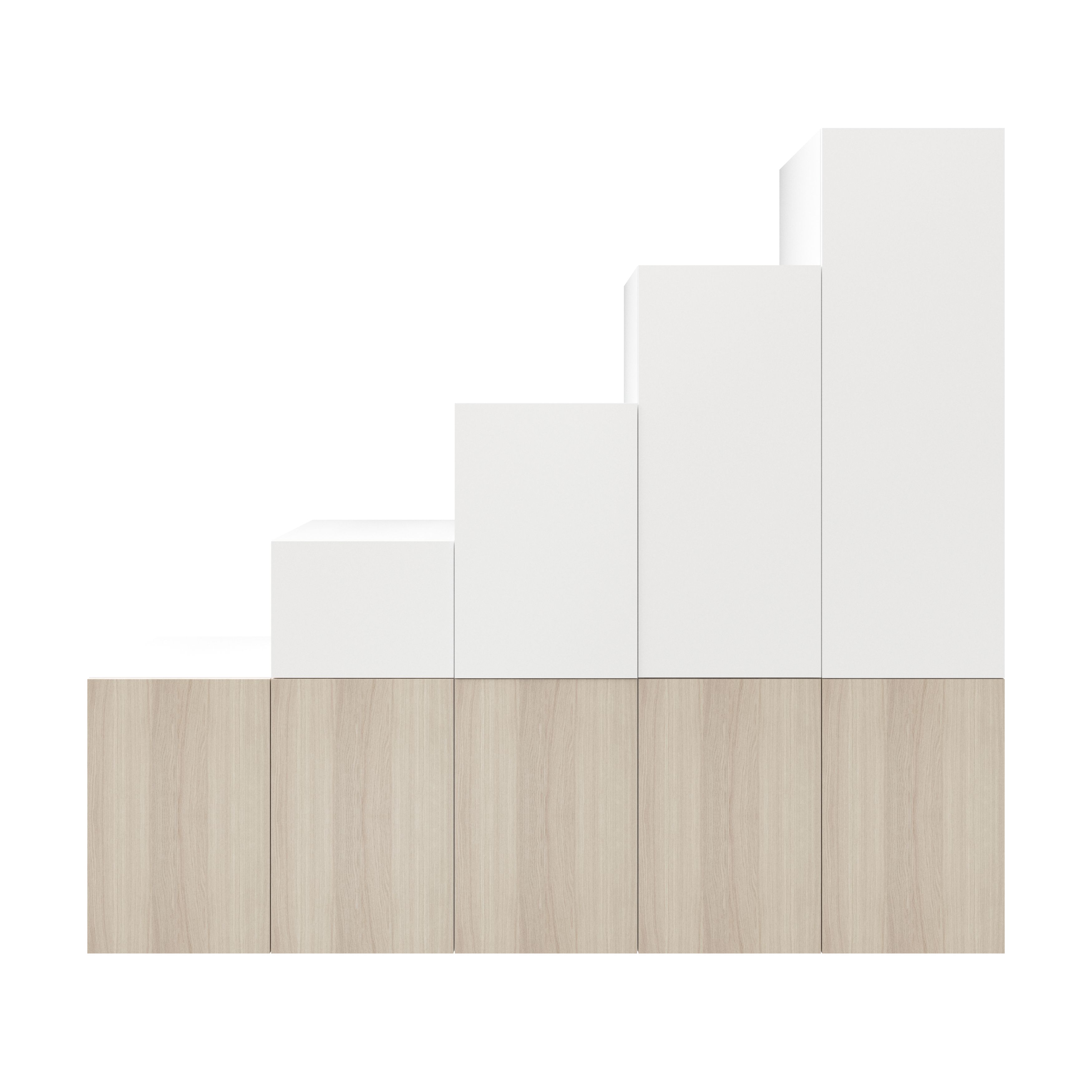 GoodHome Atomia Freestanding White oak effect Chipboard Wardrobe ...