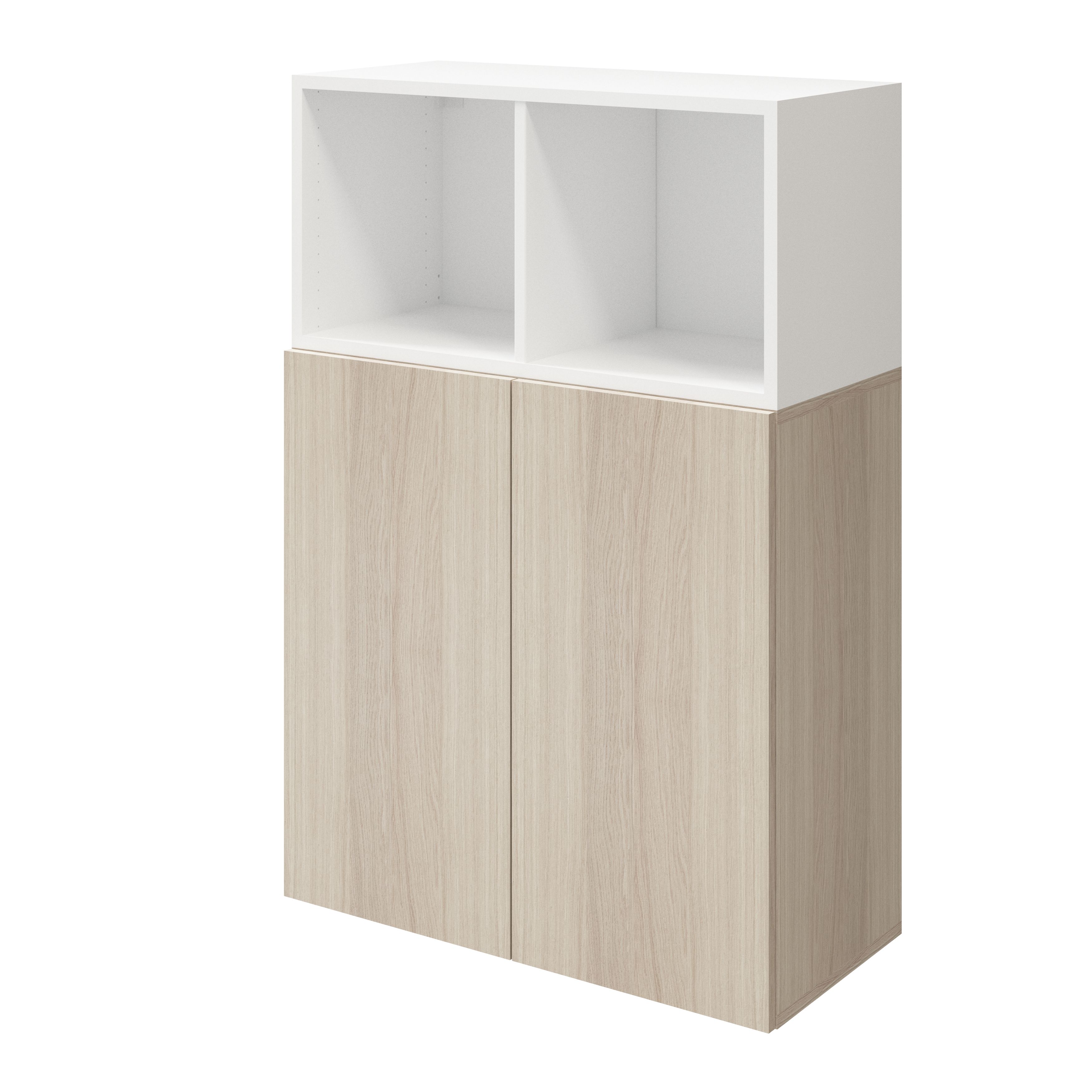GoodHome Atomia Freestanding White oak effect Office & living storage