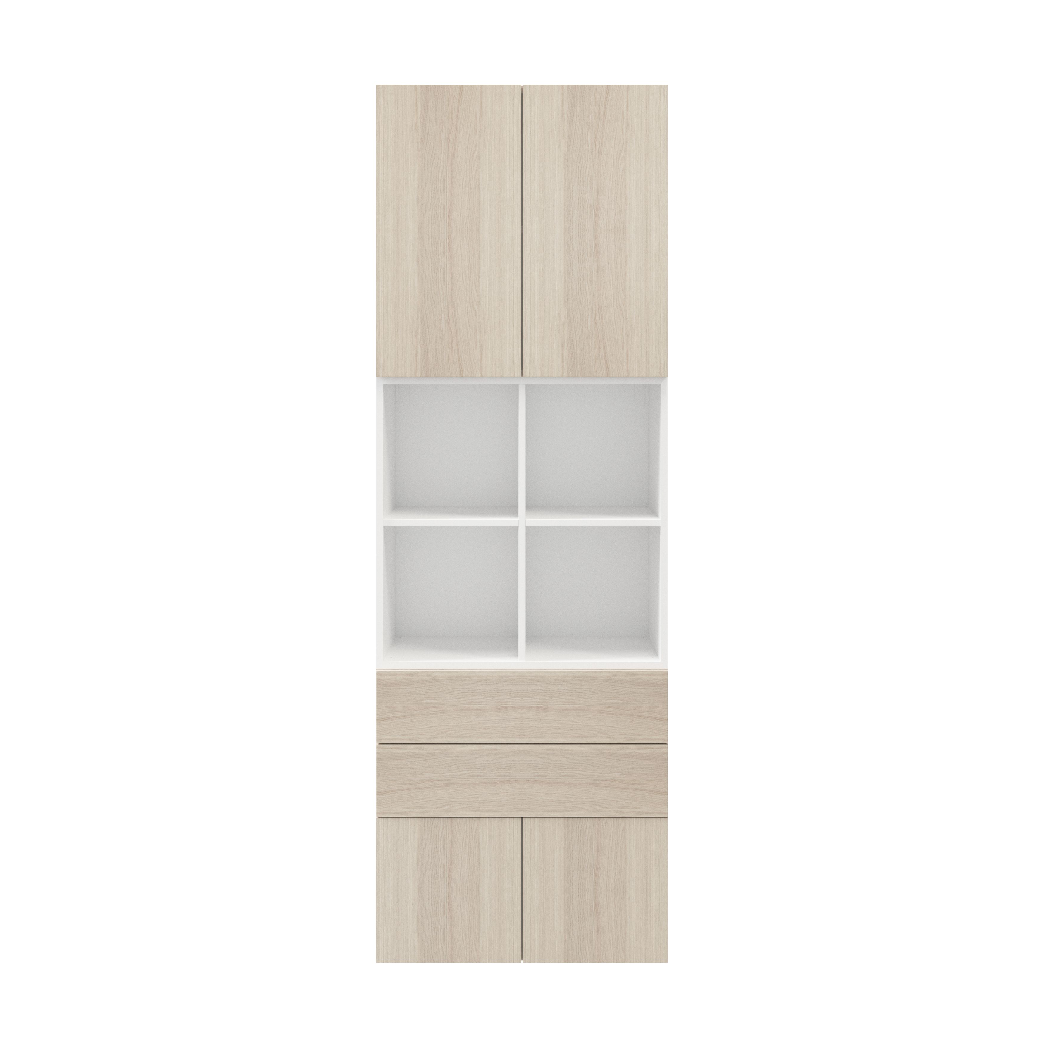 GoodHome Atomia Freestanding White oak effect Office & living storage