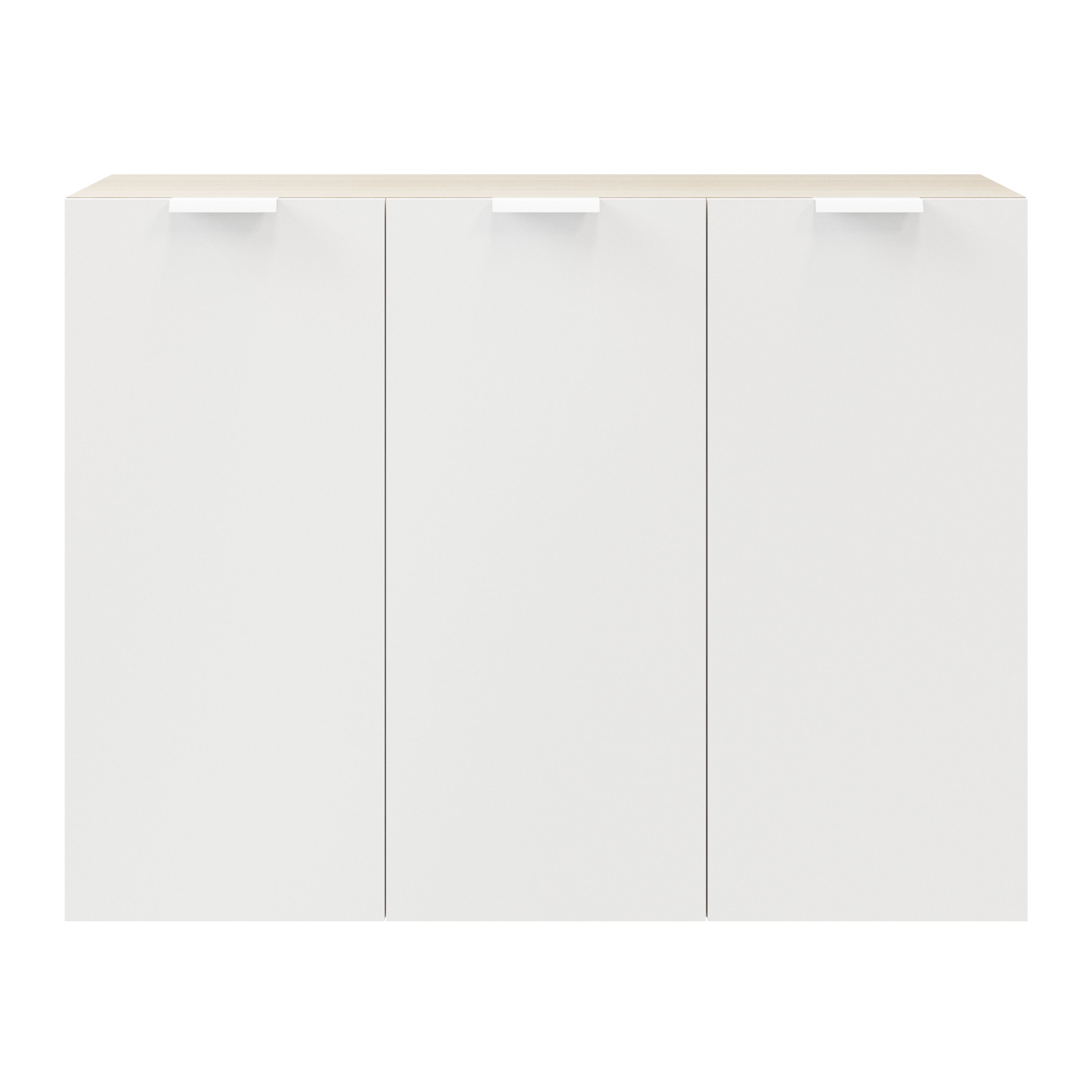 GoodHome Atomia Freestanding White oak effect Office & living storage