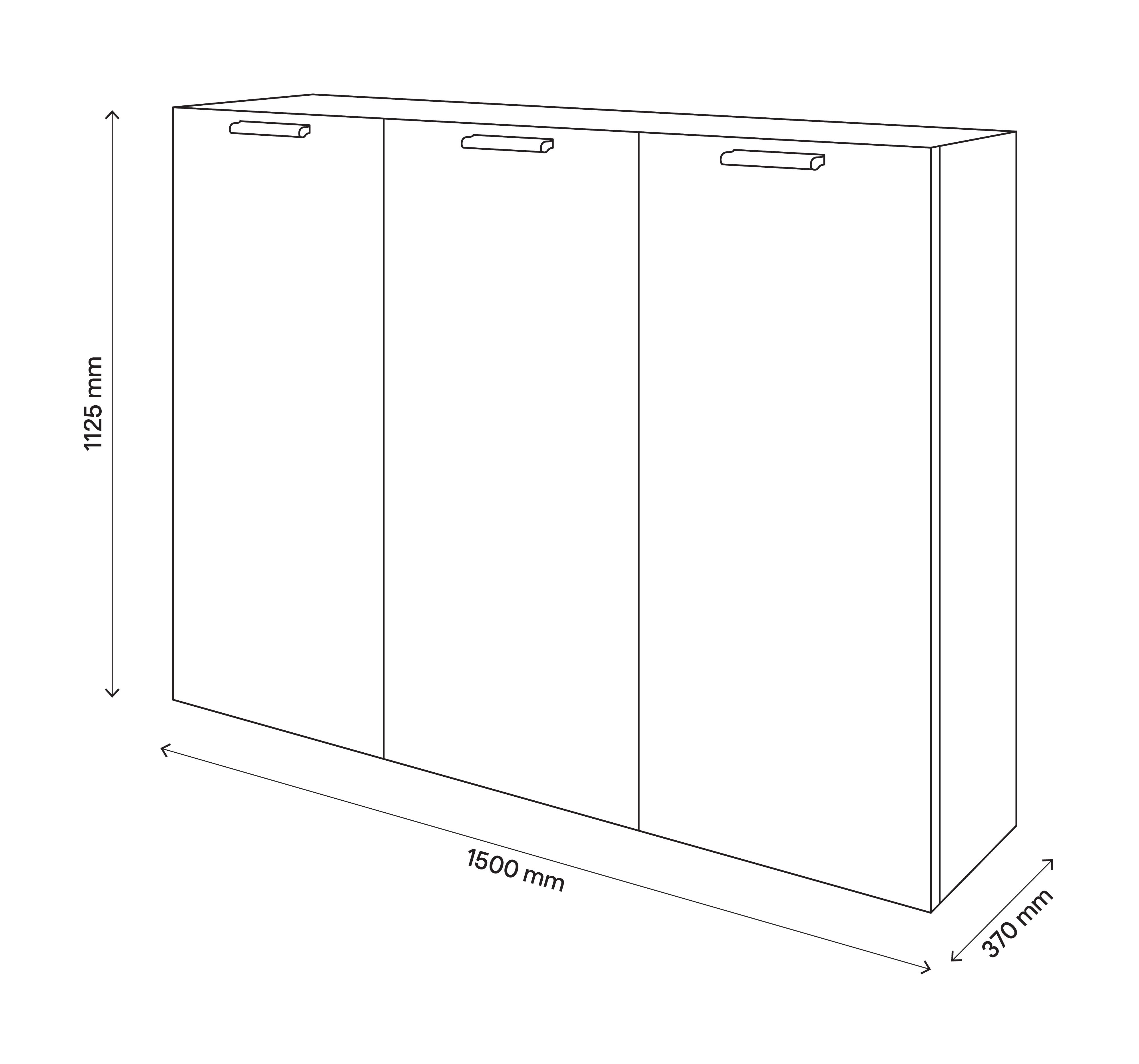 GoodHome Atomia Grey oak effect Office & living storage