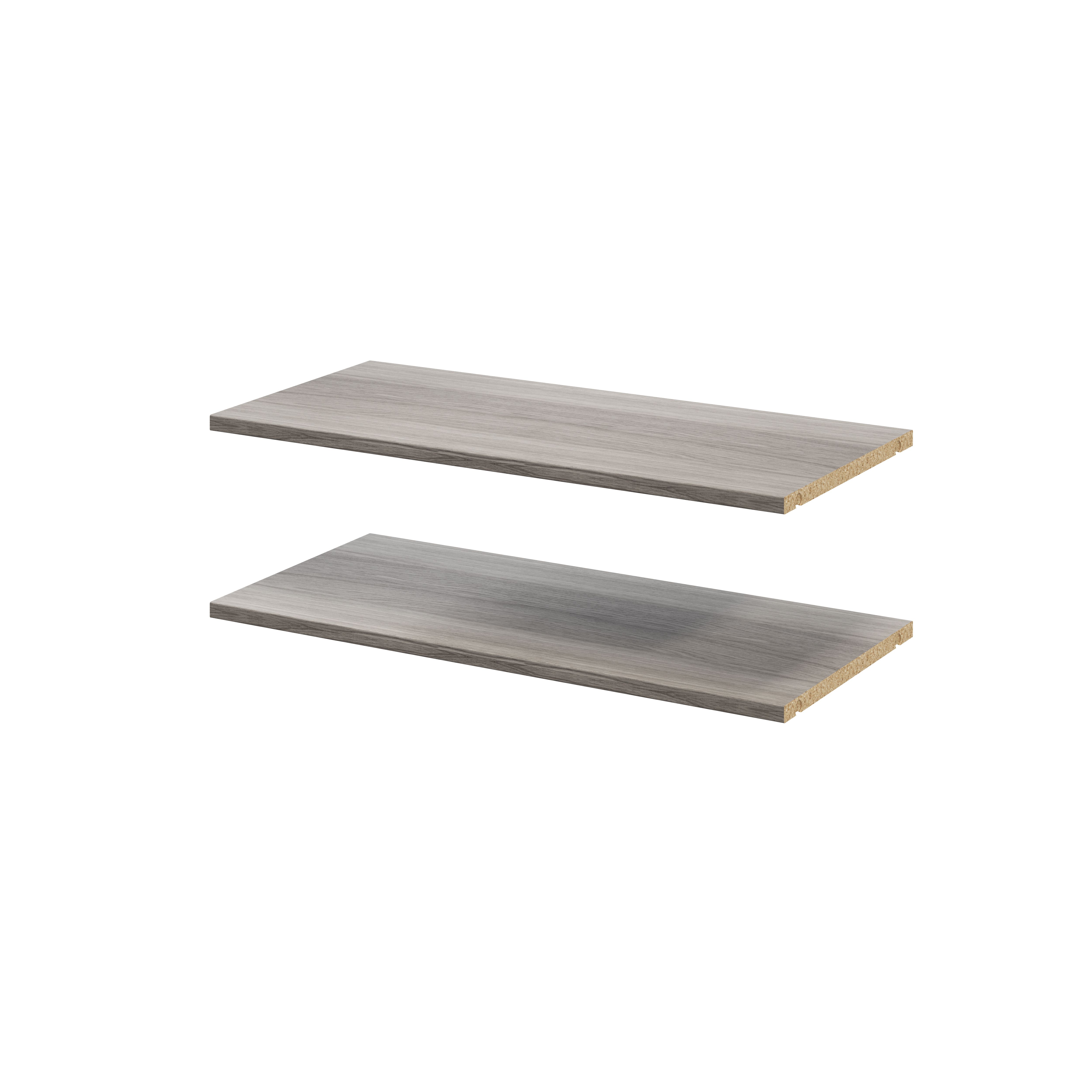 GoodHome Atomia Matt grey oak effect Shelf, (L)714mm (D)332mm | DIY at B&Q