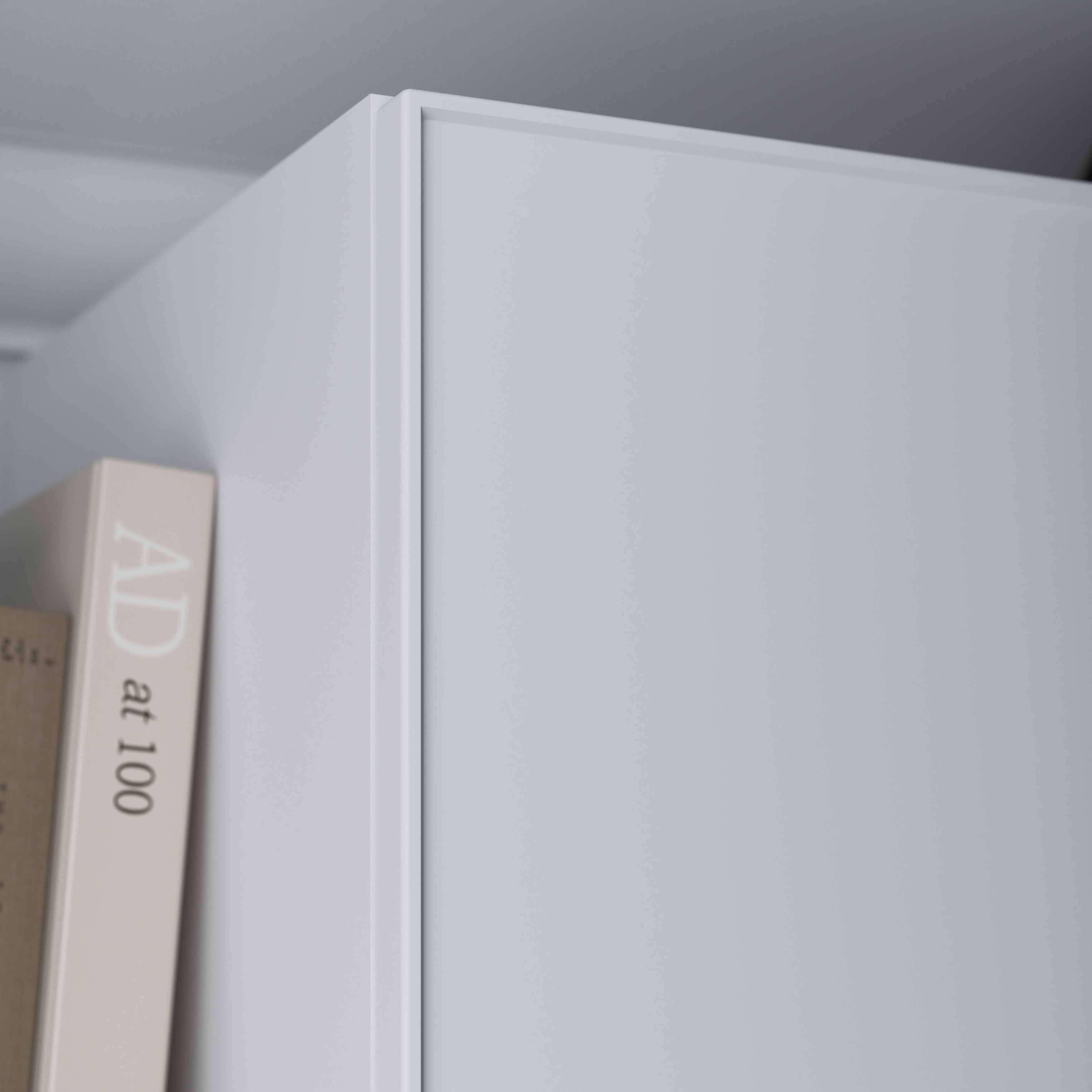 GoodHome Atomia Matt White Designer Modular furniture door, (H) 747mm ...
