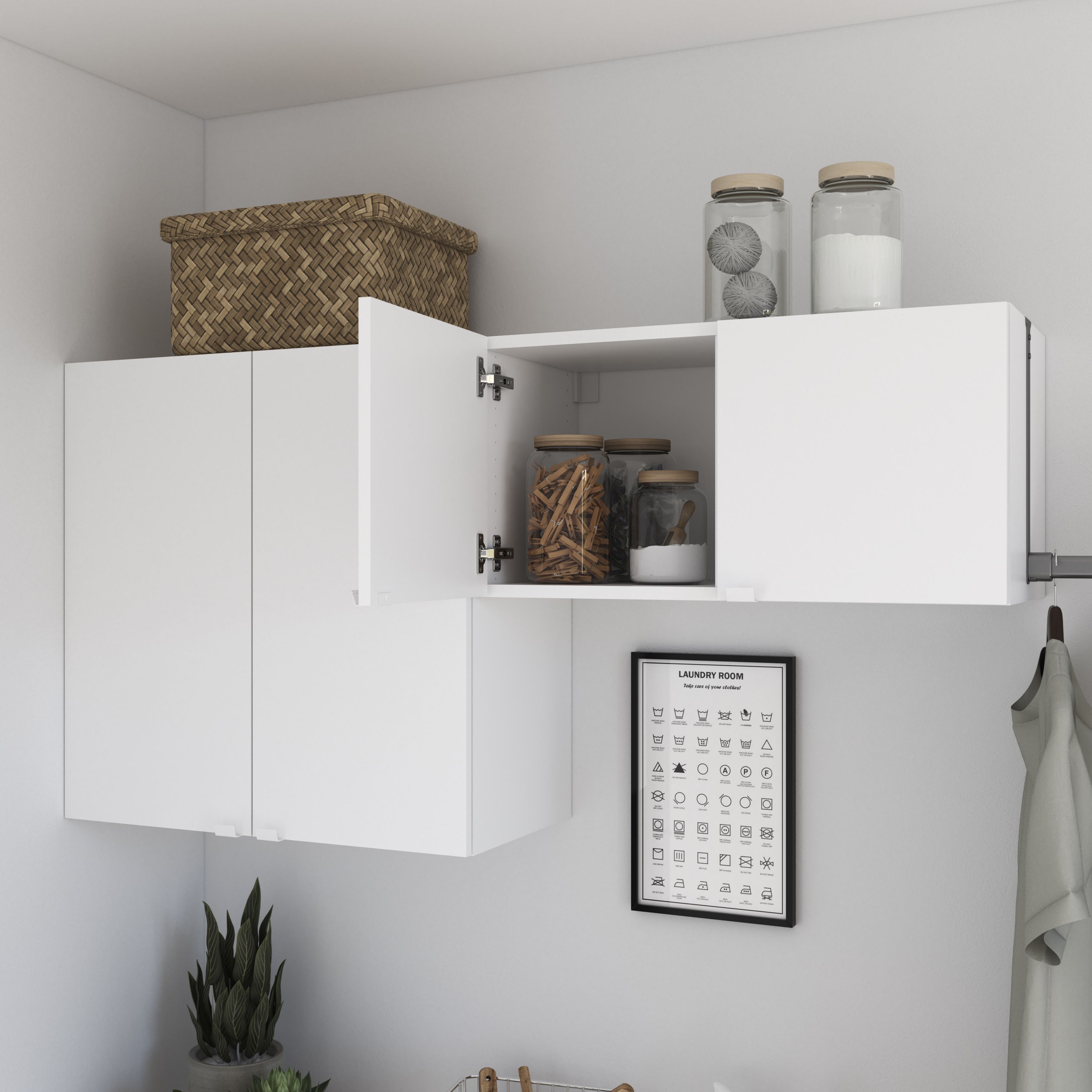 GoodHome Atomia Matt White Modular furniture cabinet, (H)375mm (W)750mm ...
