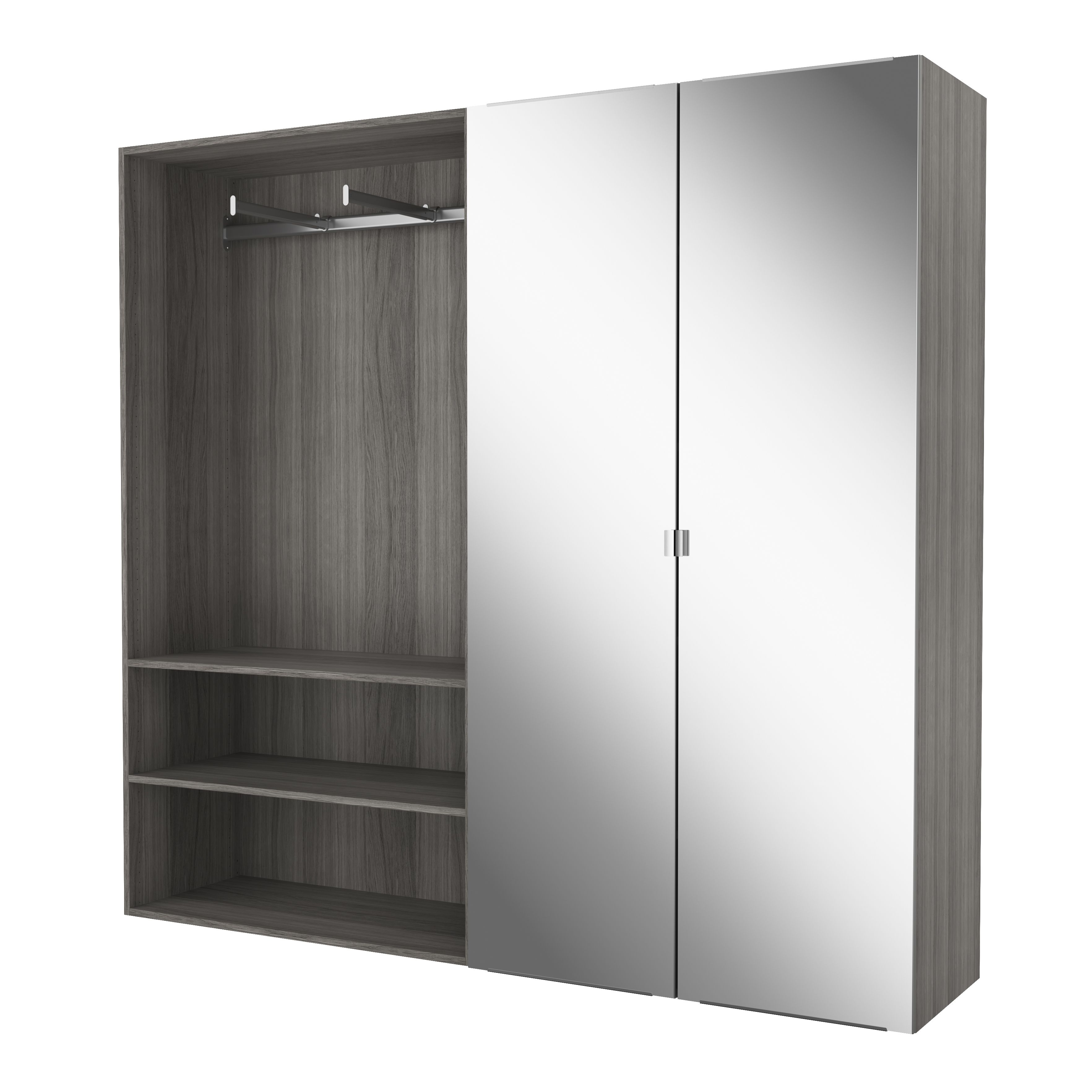GOODHOME ATOMIA MIRRORED OPAQUE MIRRORED DOOR MODULAR FURNITURE DOOR ...