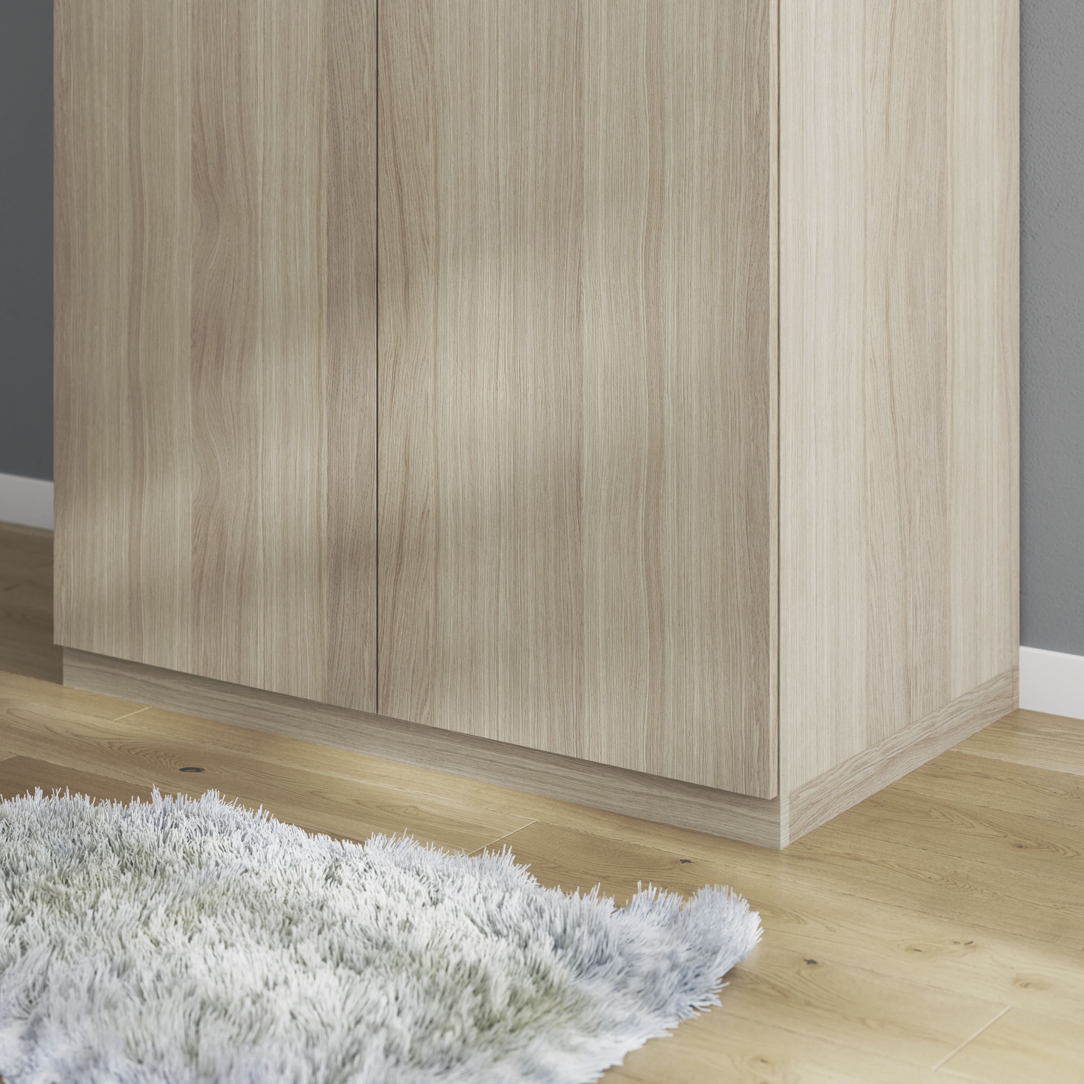 GoodHome Atomia Oak effect Plinth (L)1000mm