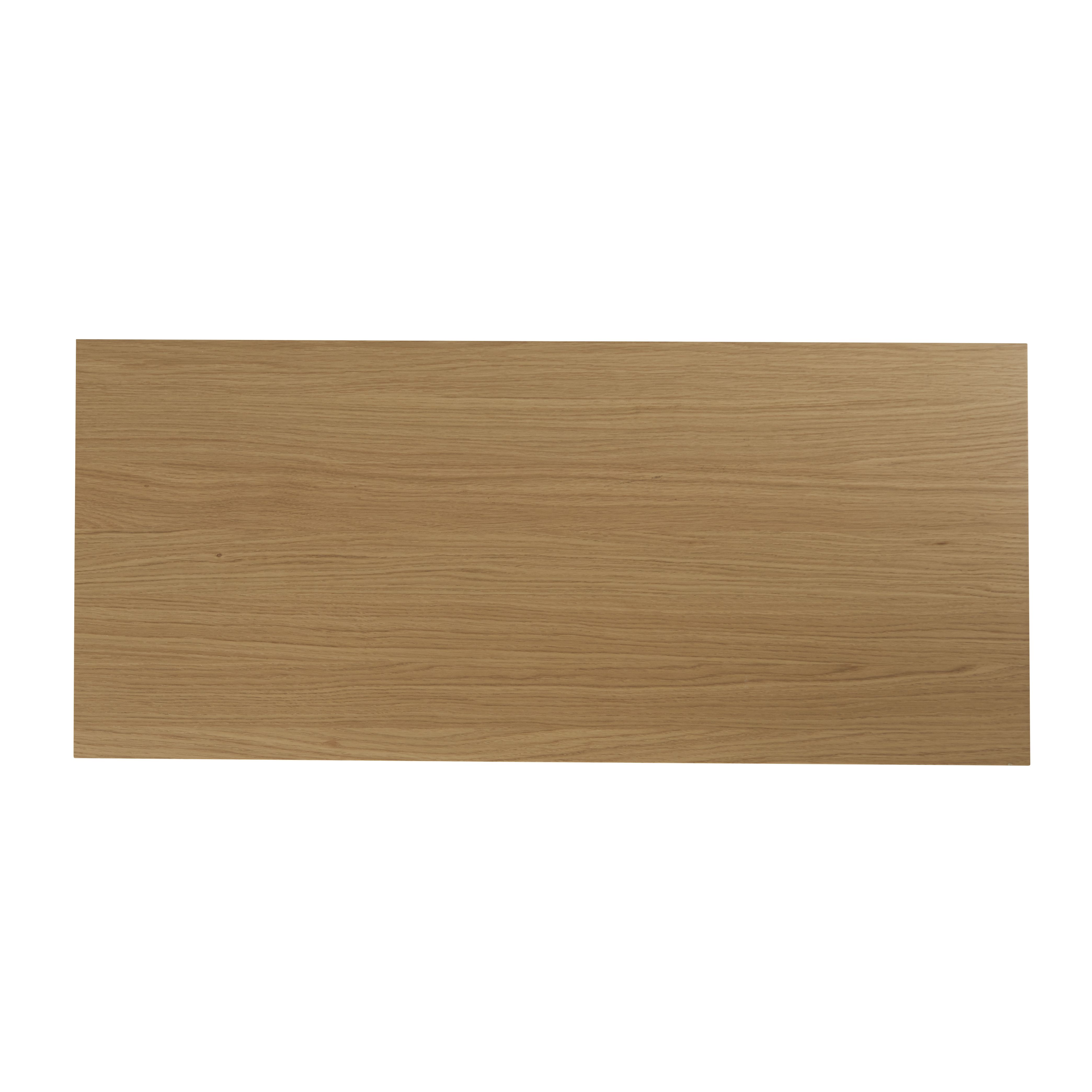 GoodHome Avela Matt Oak Veneer Square edge Chipboard Bathroom Worktop ...