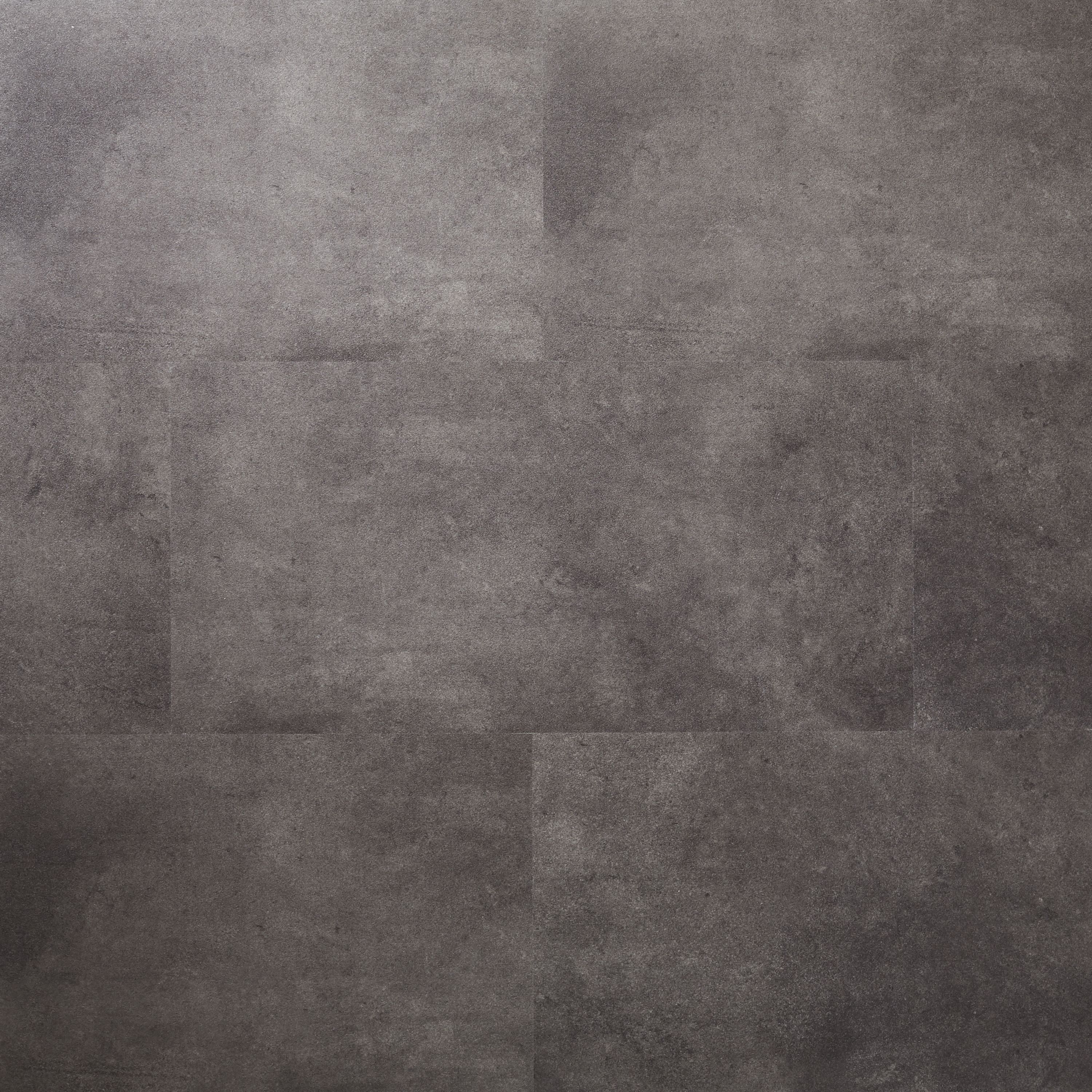 GoodHome Baila Grey concrete Textured Tile effect Textured Click vinyl ...