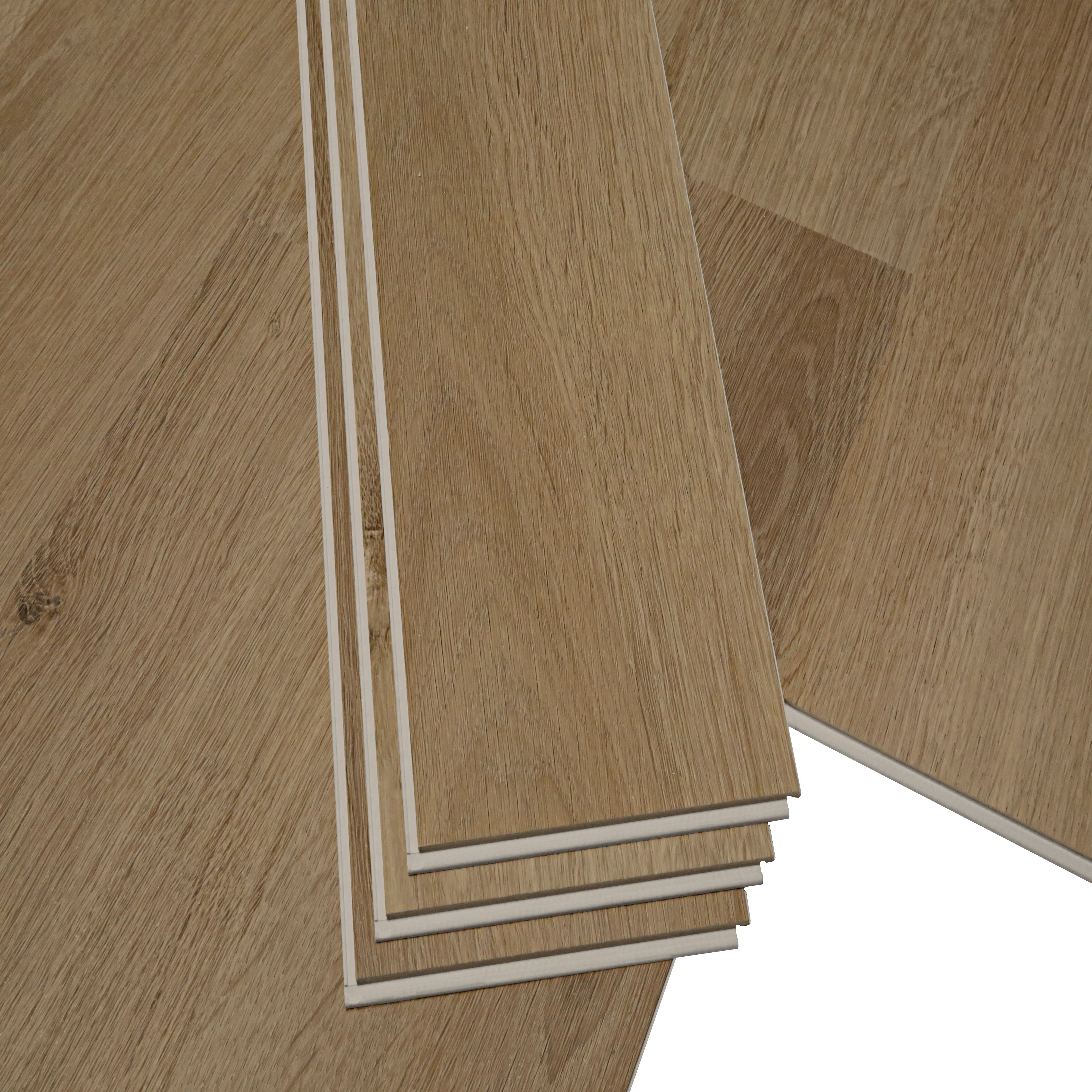 GoodHome Baila Natural Oak Wood effect Textured Click vinyl Planks