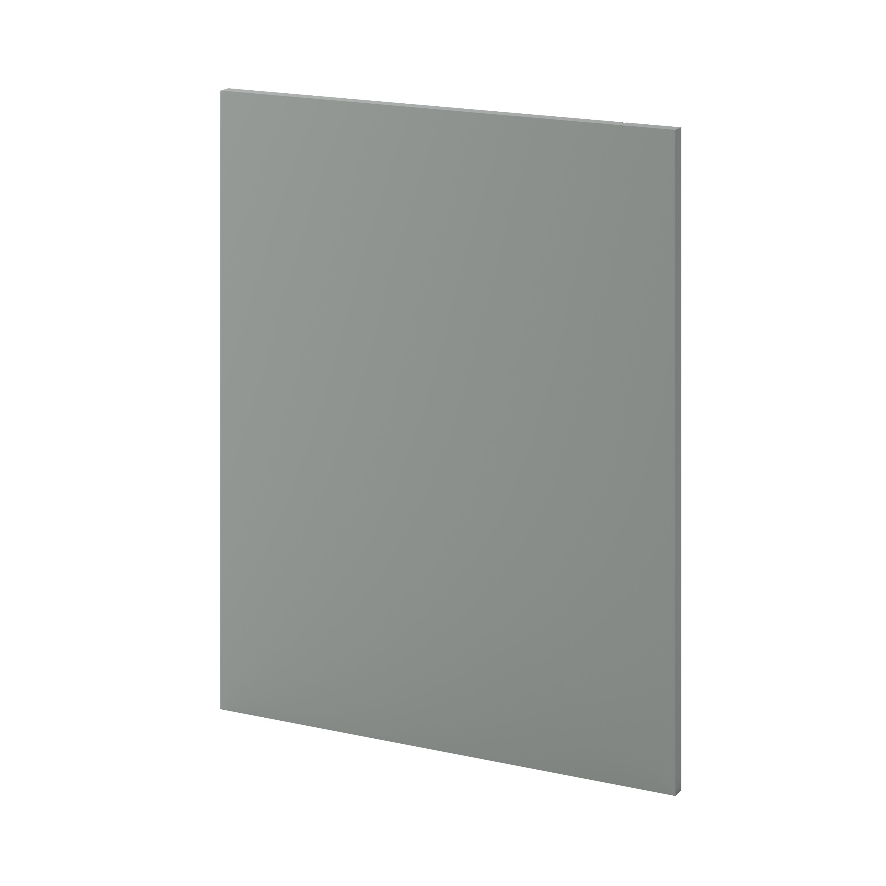 GoodHome Balsamita Matt grey Matt grey slab Standard End panel (H)720mm ...