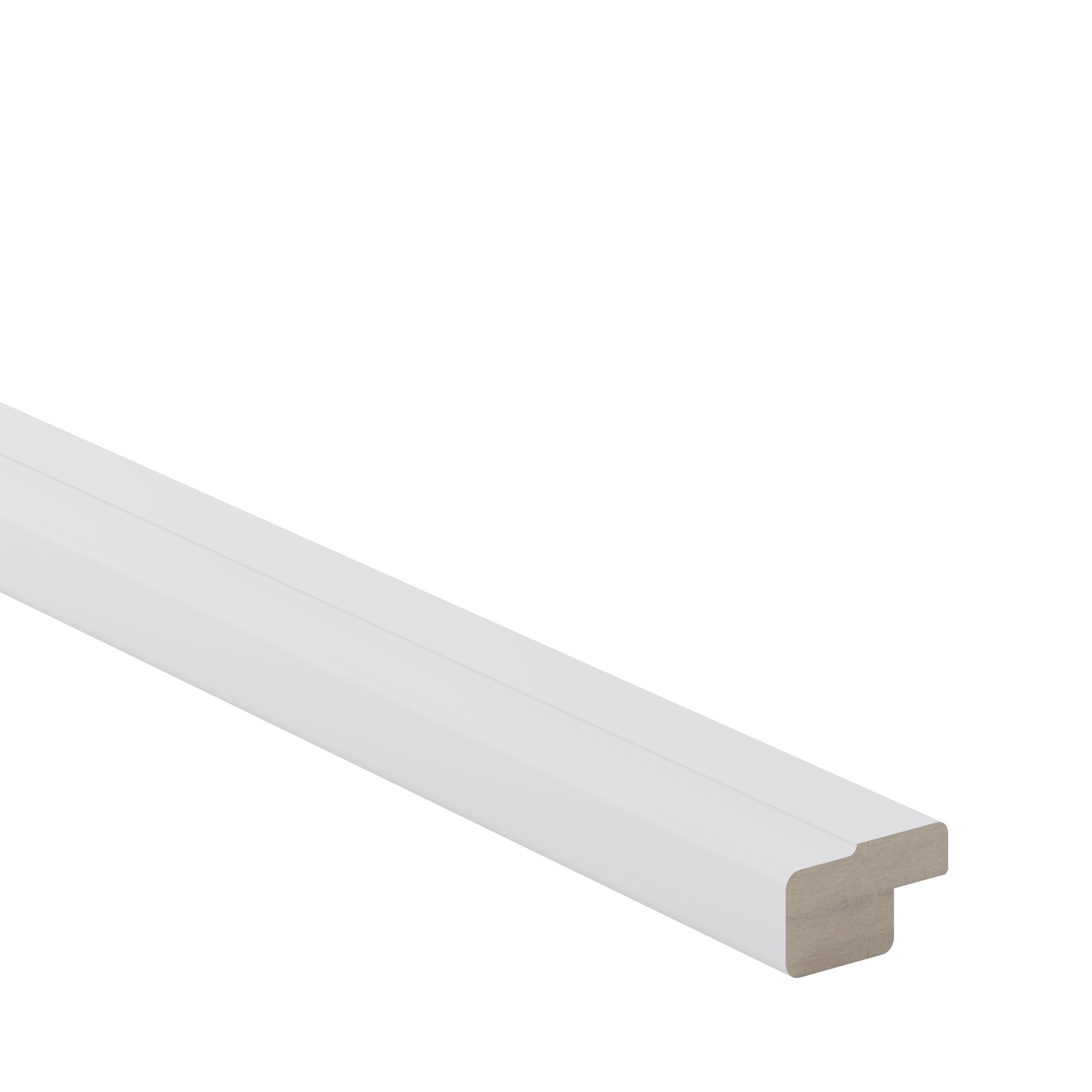 GoodHome Balsamita Matt white Cornice & pelmet, (L)2400mm (H)35mm