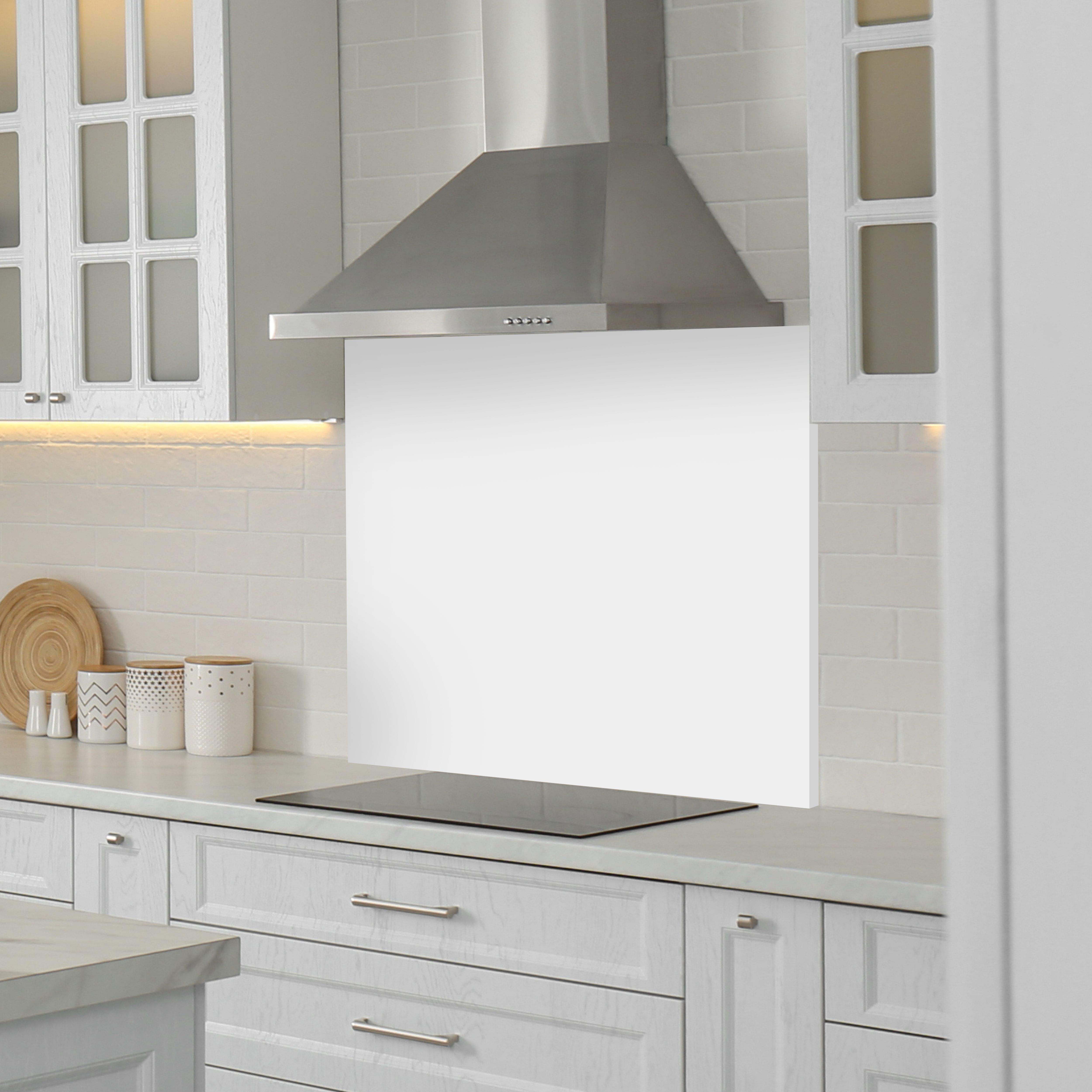 GoodHome Berberis White Laminate & particle board Back panel, (H)600mm ...