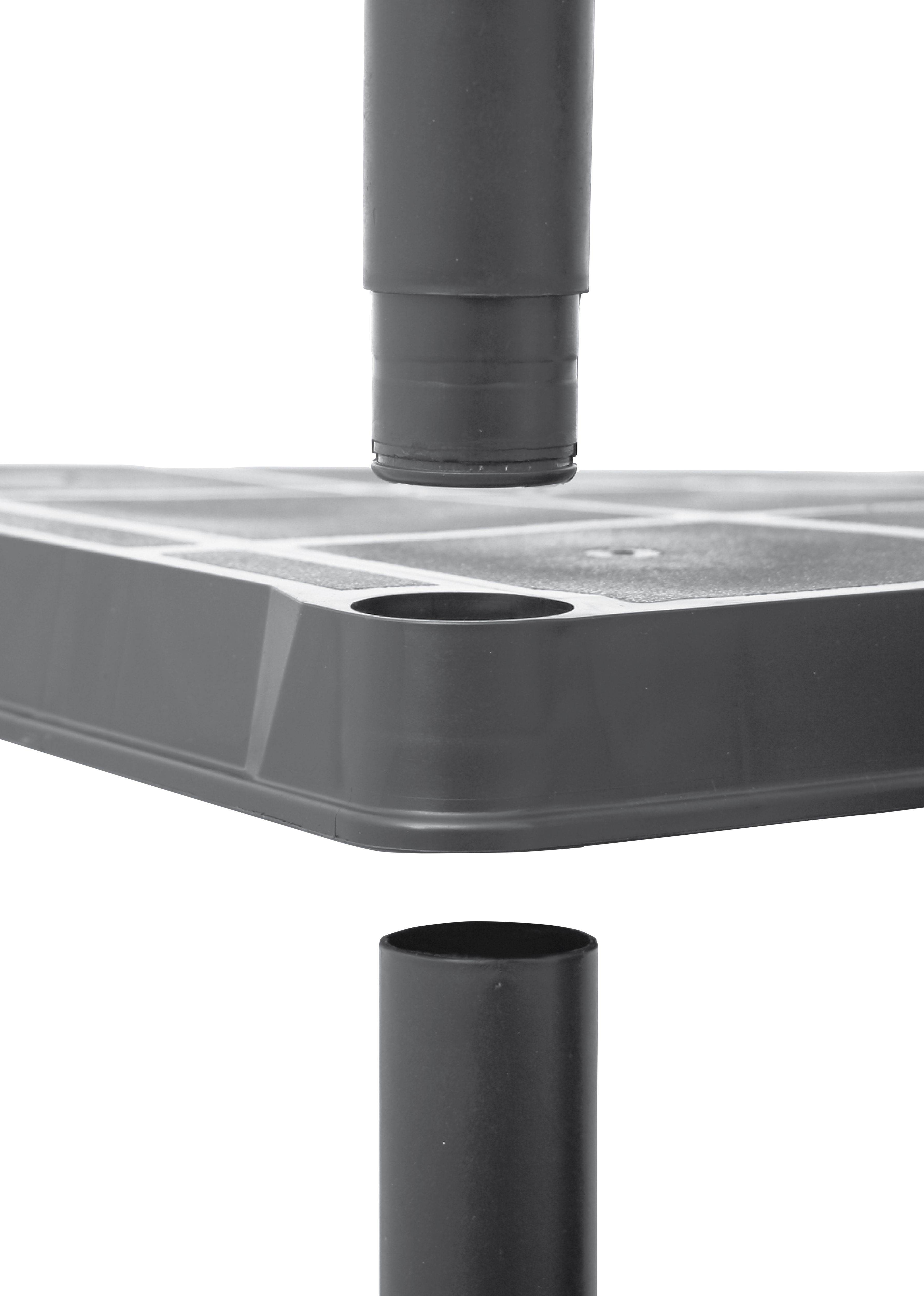 GoodHome Black 5 shelf Plastic Shelving unit (H)1850mm (W)915mm