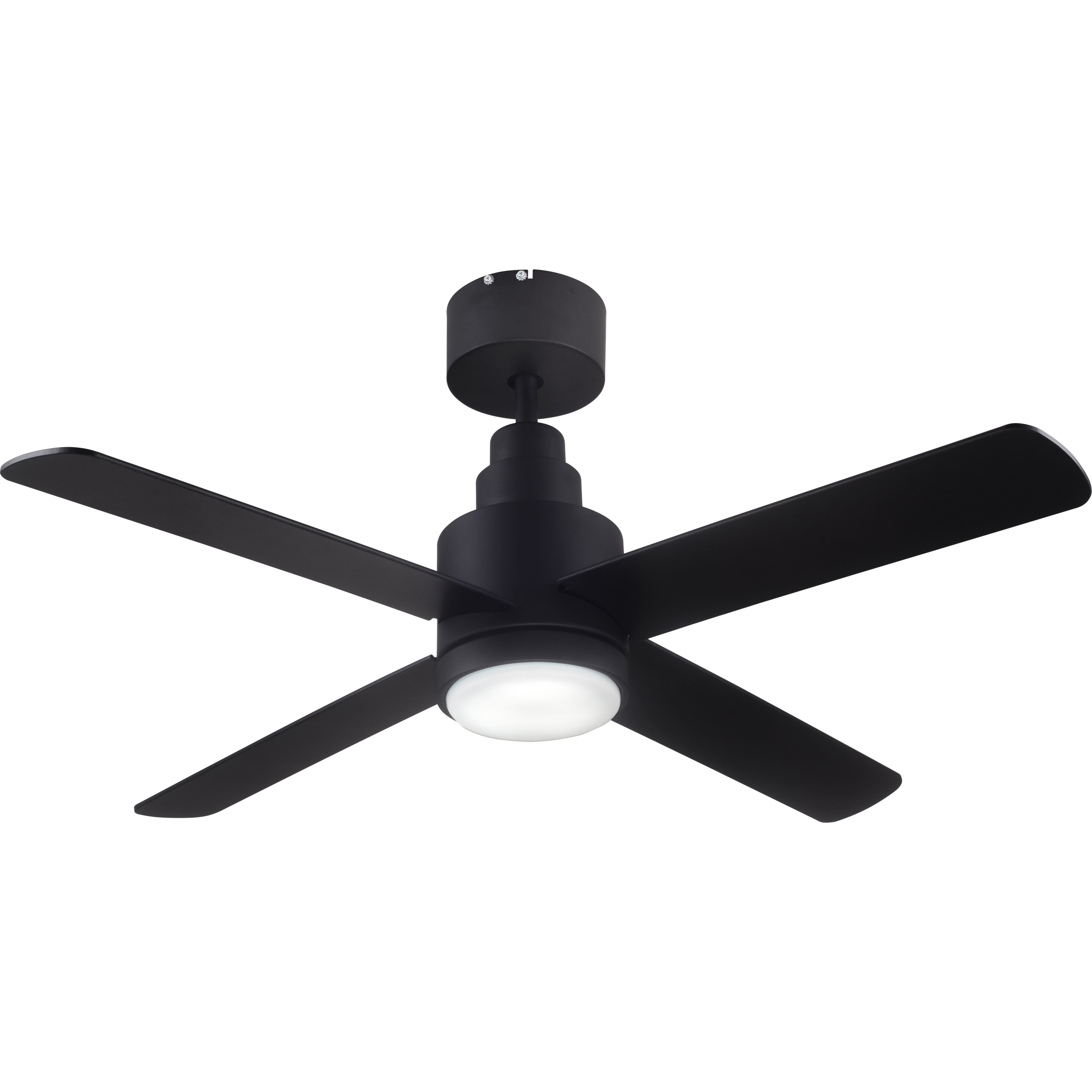 GoodHome Burbank Modern Black LED Ceiling fan light