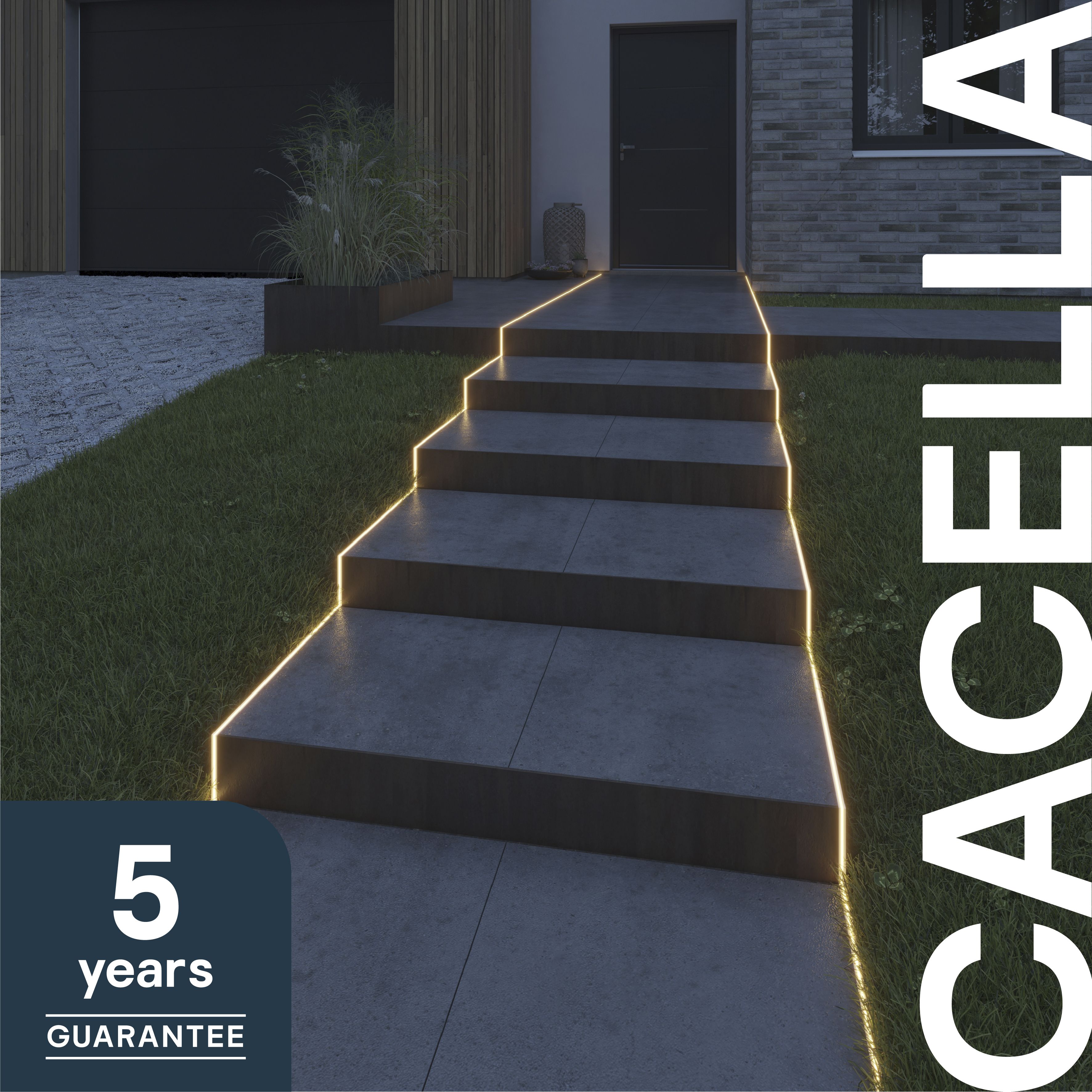 GoodHome Cacella Mains-powered (plug-in) LED Warm white Strip light ...