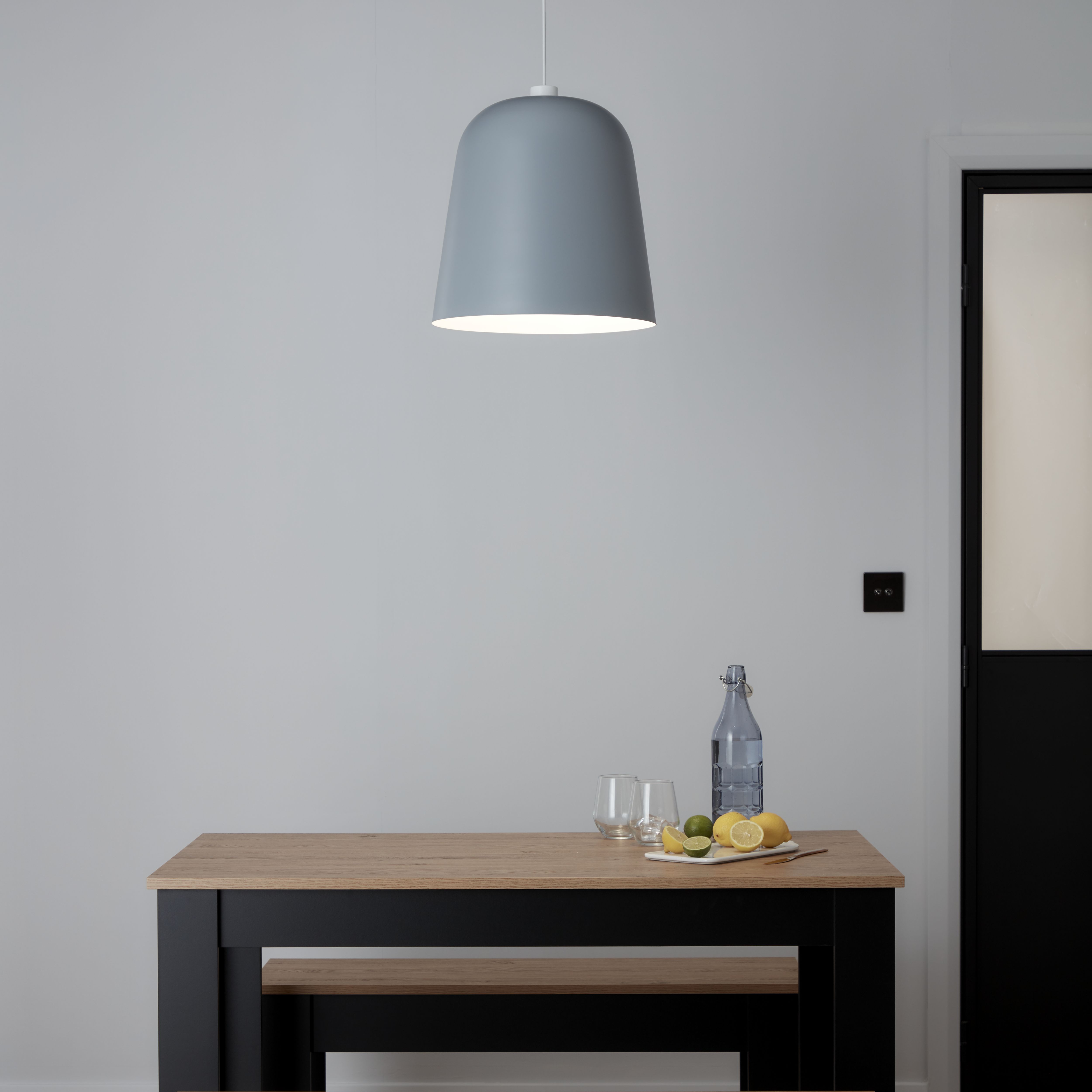 GoodHome Calume Light grey Light shade (D)38cm | DIY at B&Q