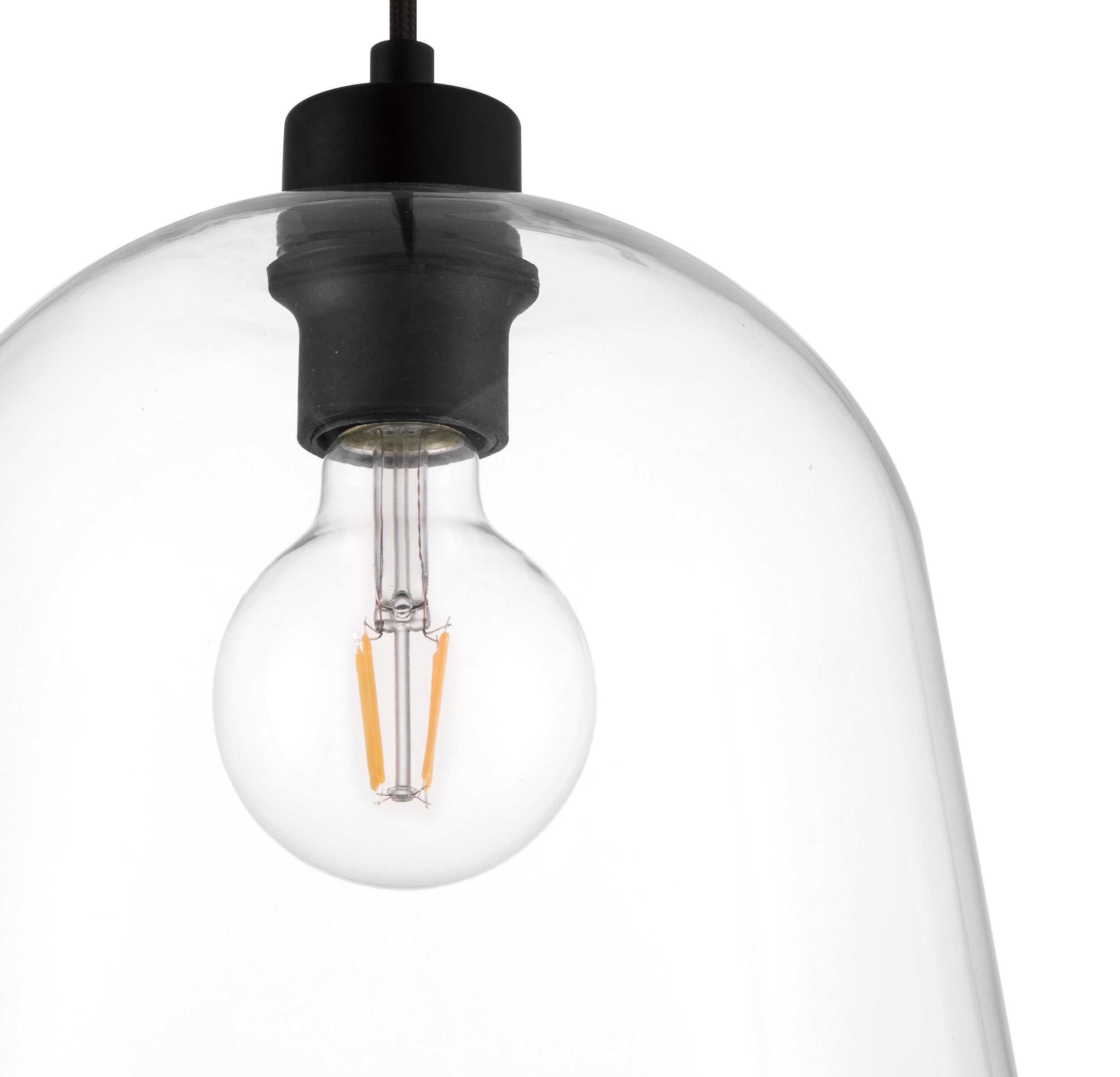 GoodHome Calume Transparent Pendant ceiling light, (Dia)280mm