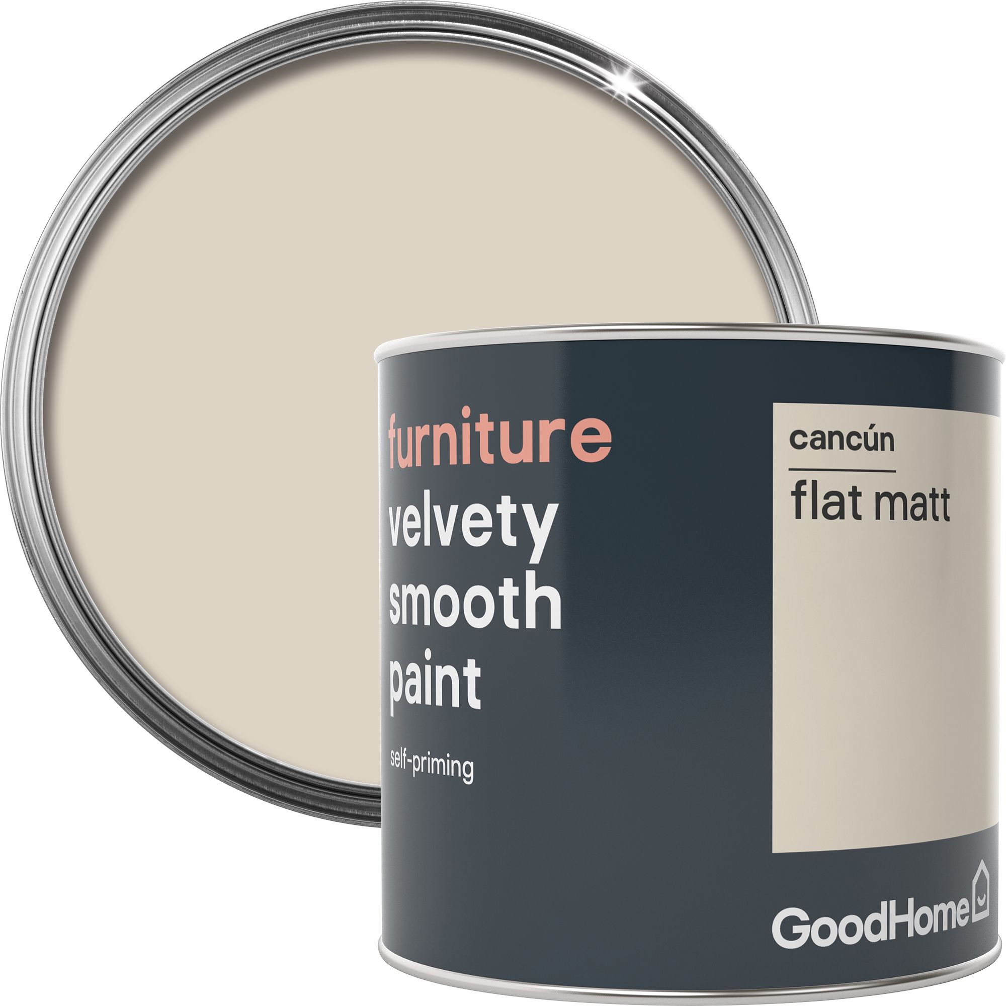 GoodHome Cancun Flat matt Furniture paint, 500ml | DIY at B&Q
