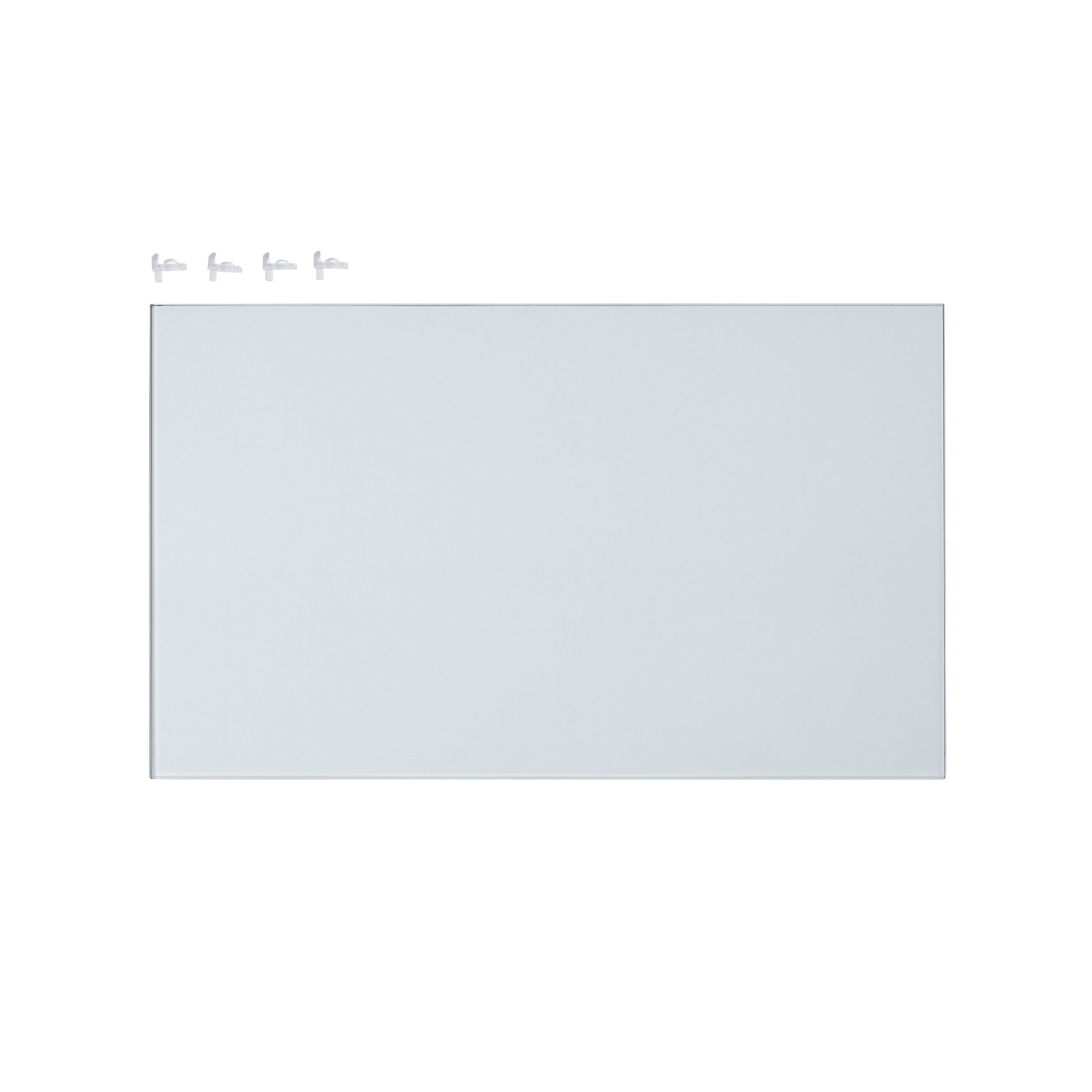 GoodHome Caraway 2 tier Transparent Polyethylene (PE) & tempered glass ...