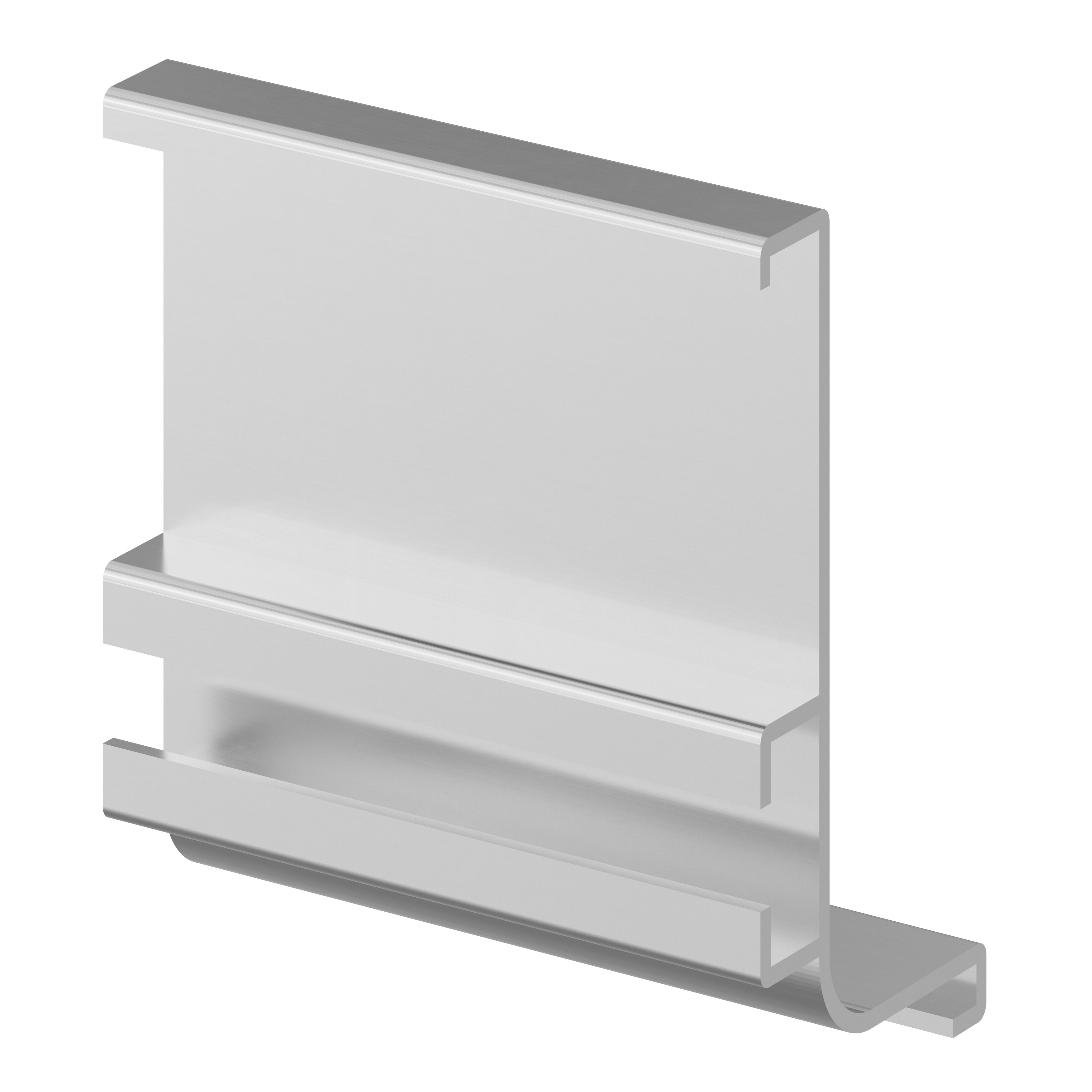 GoodHome Caraway Innovo Satin Brushed steel effect Under worktop rail