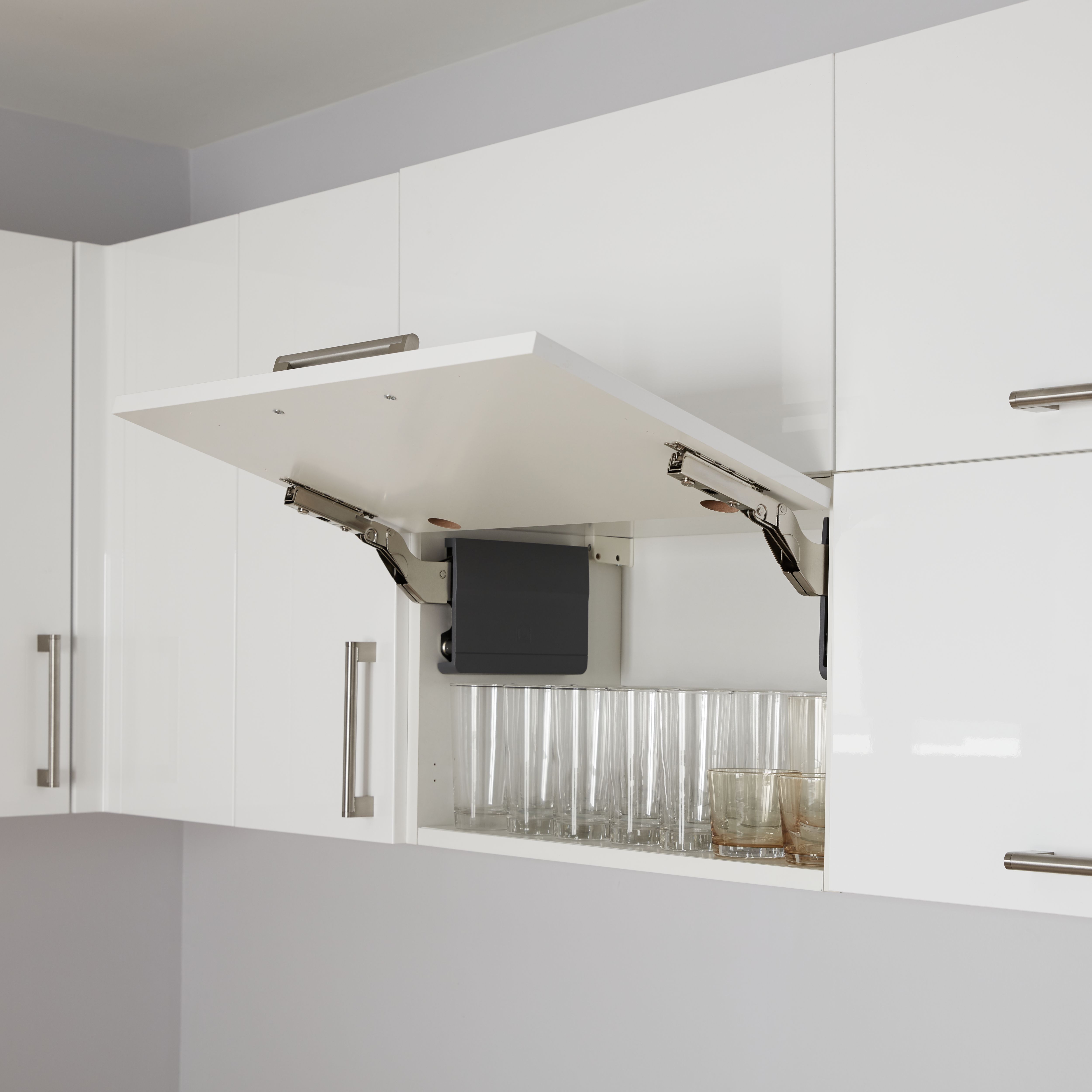 GoodHome Caraway Matt White Bridging Wall cabinet W 600mm D 320mm