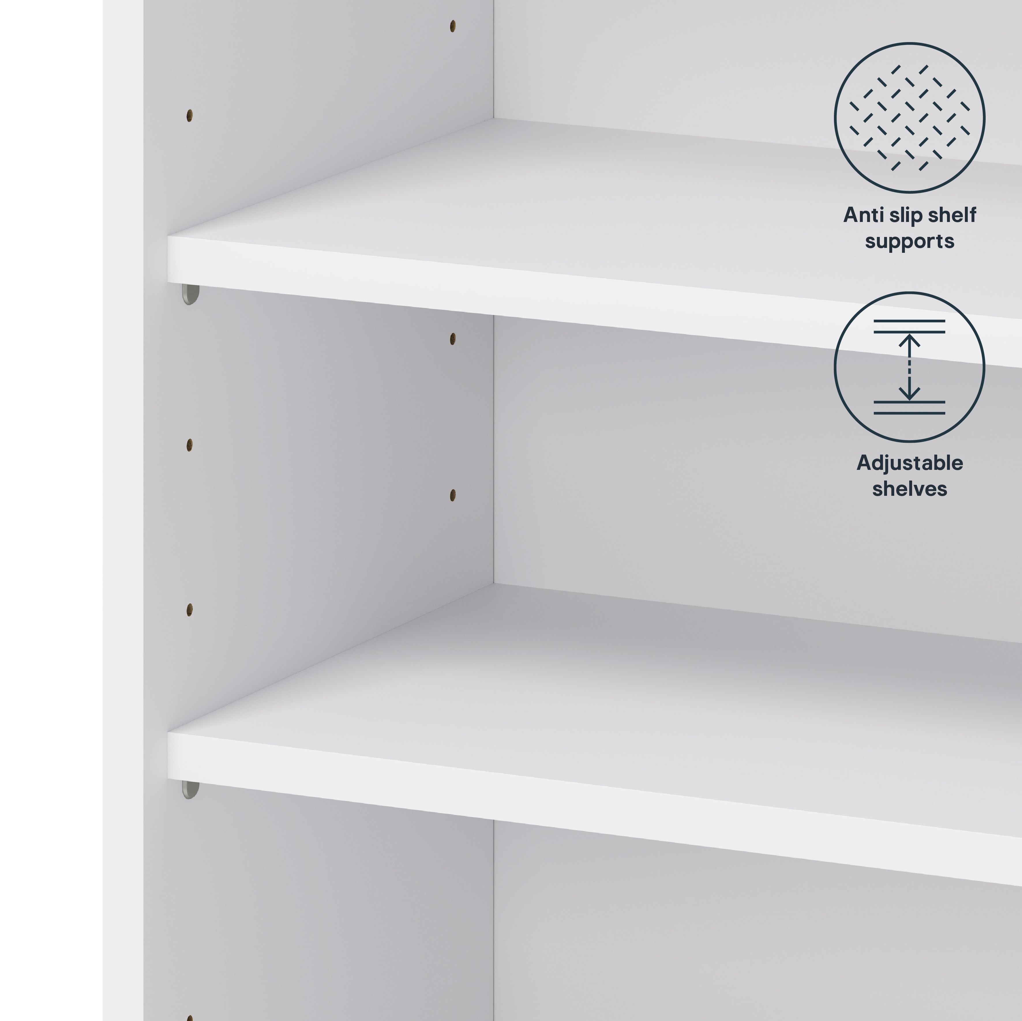 GoodHome Caraway Matt White Standard Wall cabinet W 600mm D 320mm